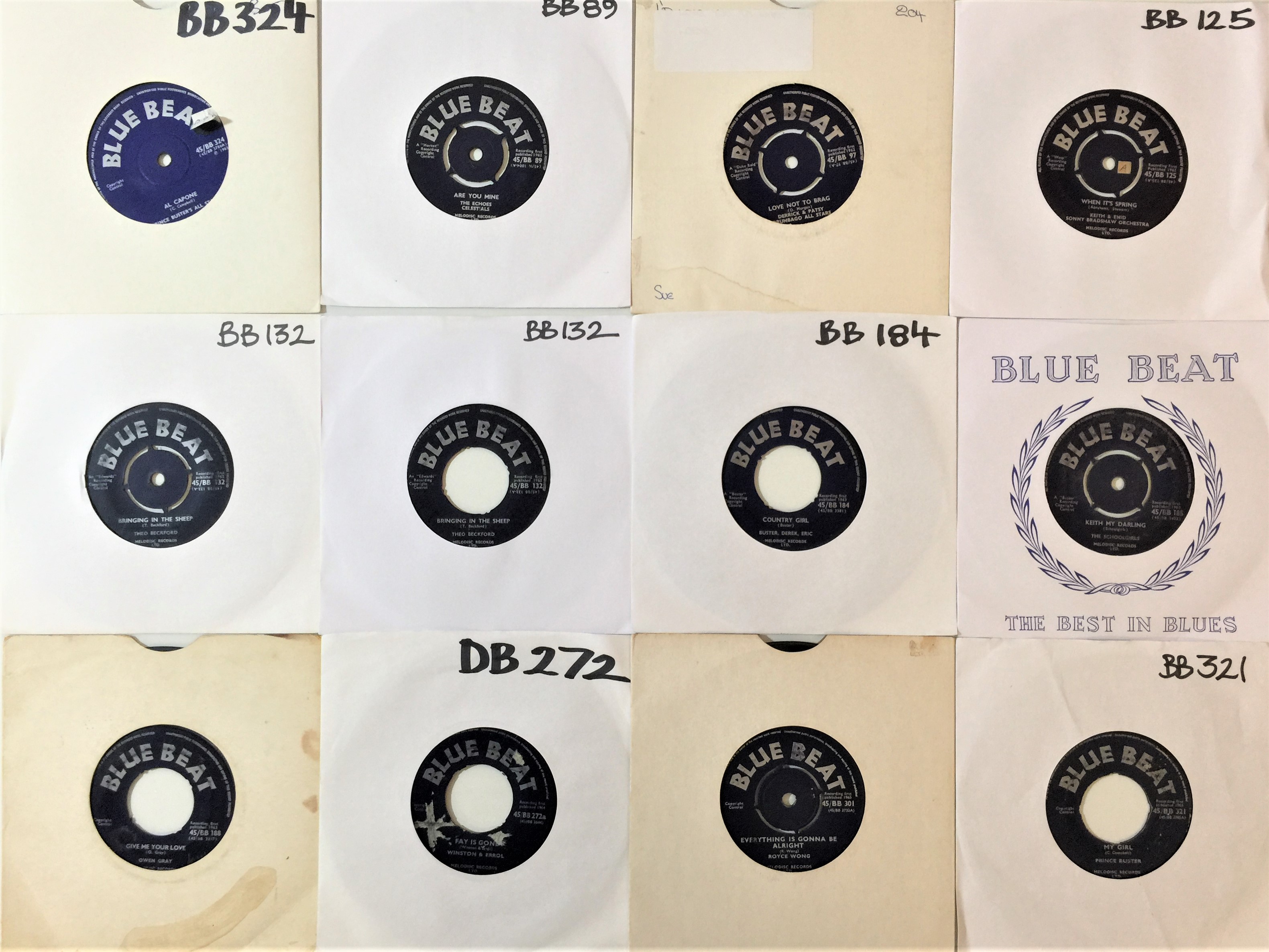 Lot 627 - BLUE BEAT 7" COLLECTION.