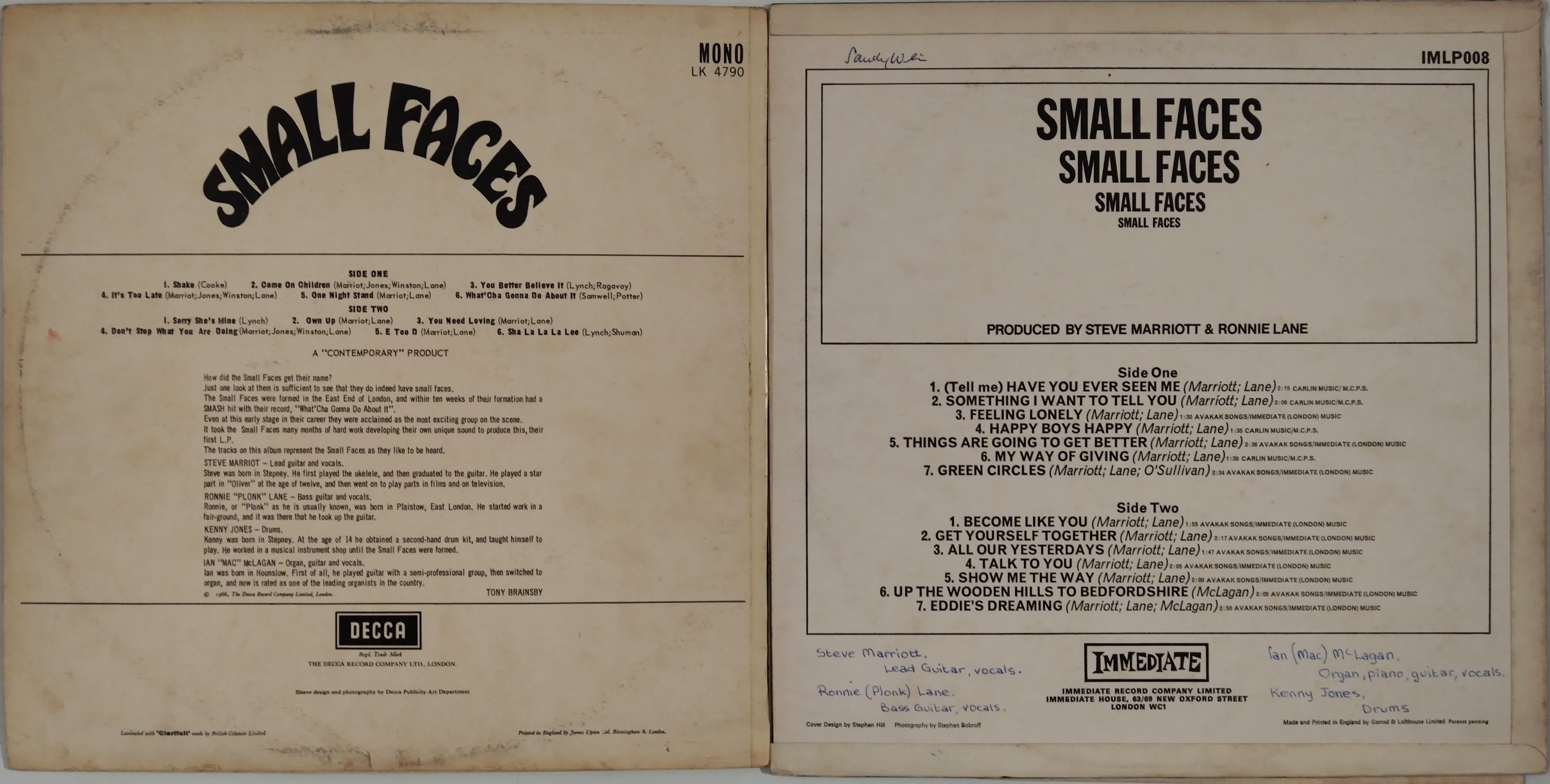 Lot 1149 - SMALL FACES - LP RARITIES