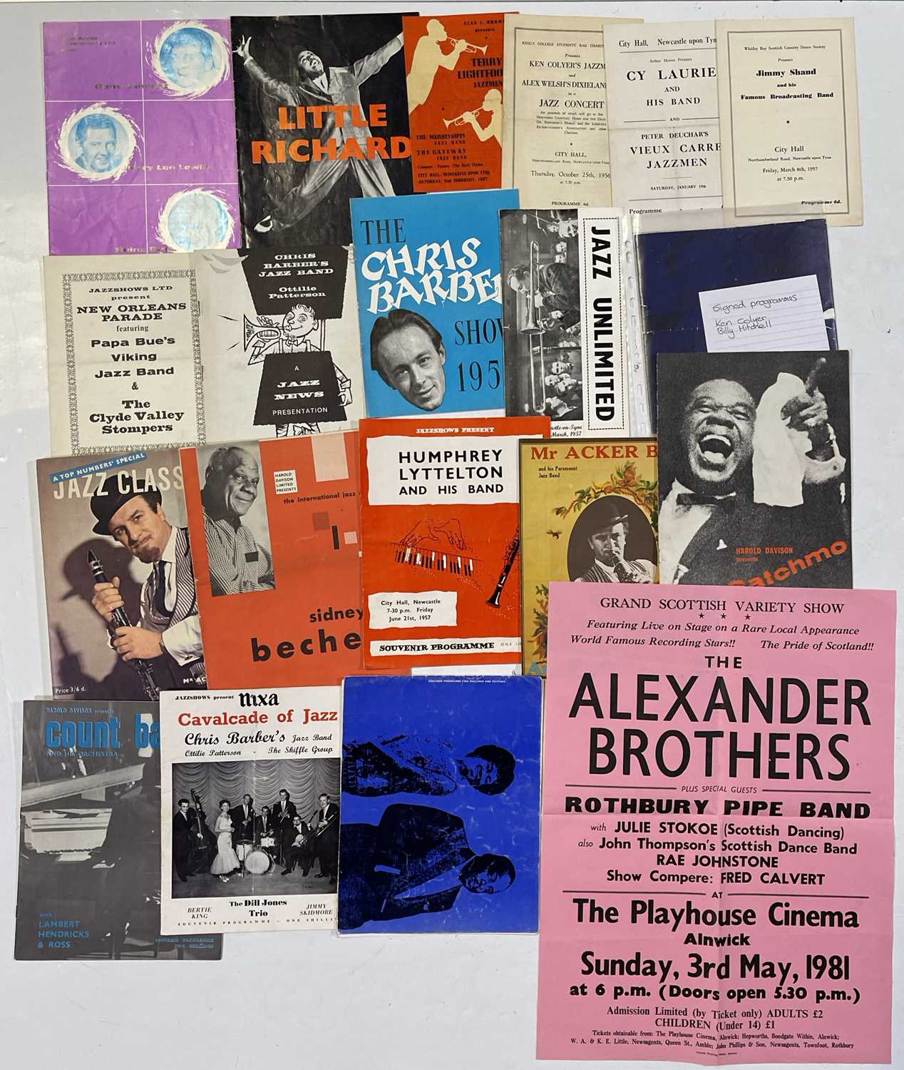 Lot 132 - JAZZ / POP PROGRAMMES - 1950S/1960S INC