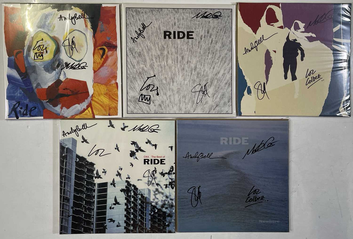 Lot 525 - RIDE - FULLY SIGNED LP COLLECTION.