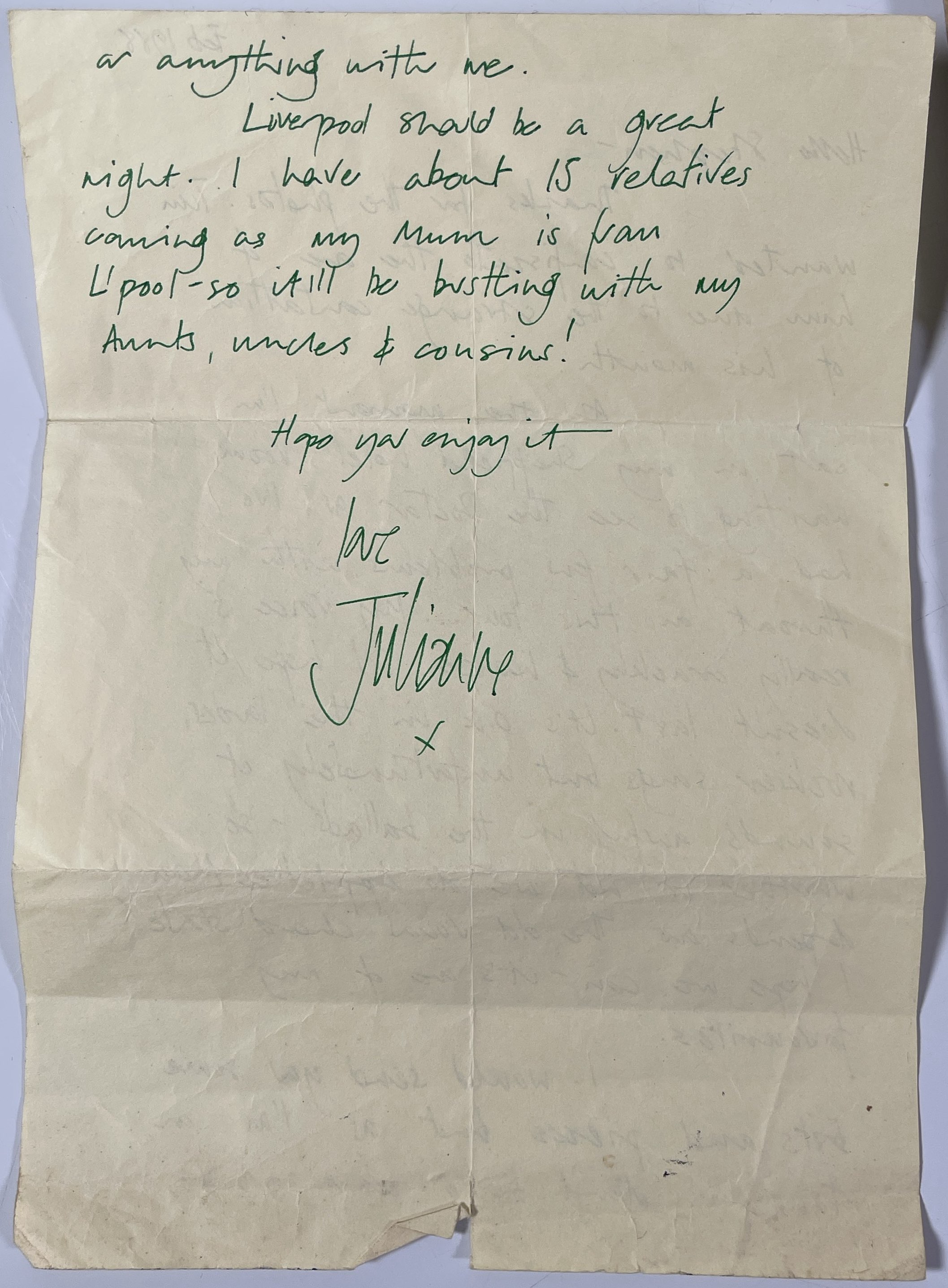Lot 93 - 1960S ACETATE RECORDING WITH LETTER TO BOBBY