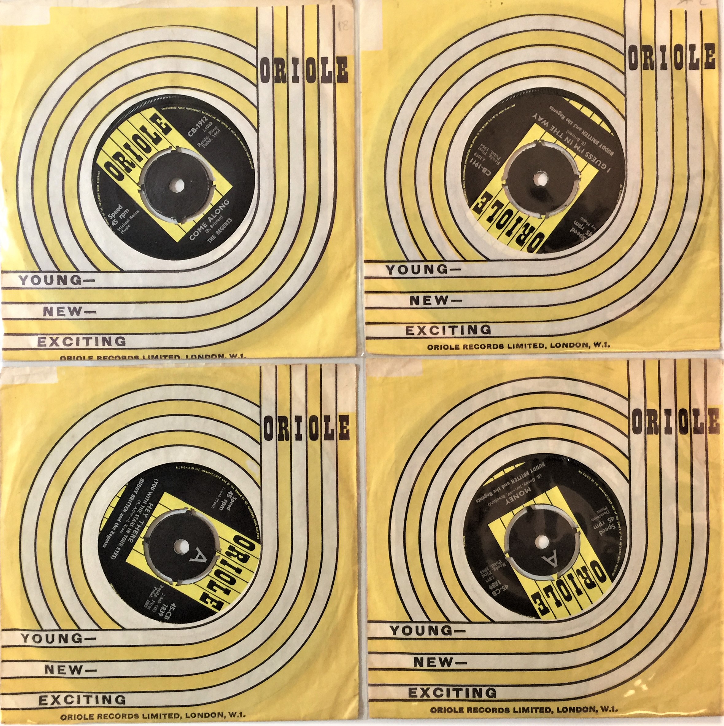 Lot 231 - ORIOLE UK 7" - BUDDY BRITTEN AND RELATED.