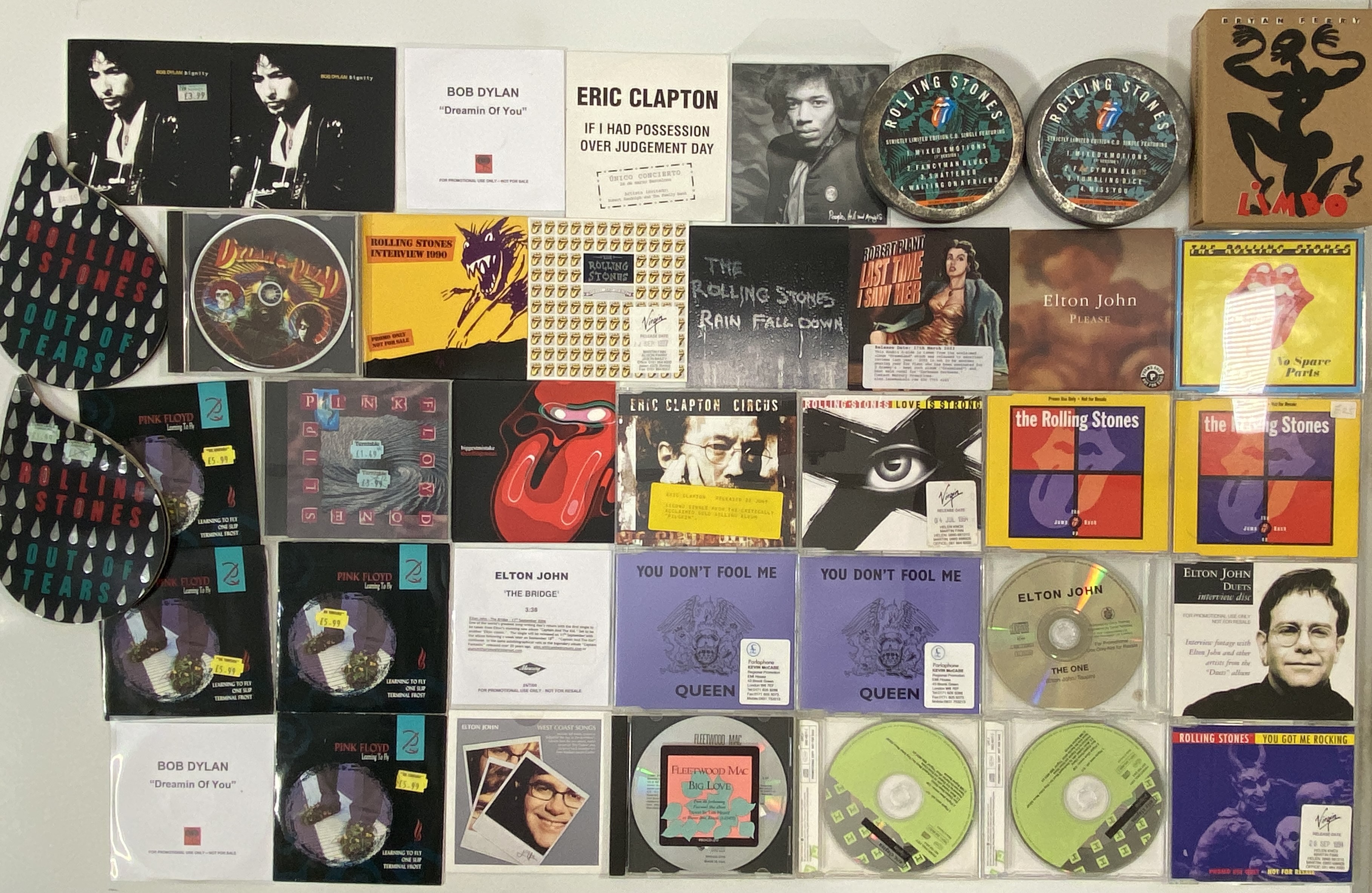 Lot 1276 - CLASSIC ROCK PROMO CDS - INC QUEEN, DYLAN,