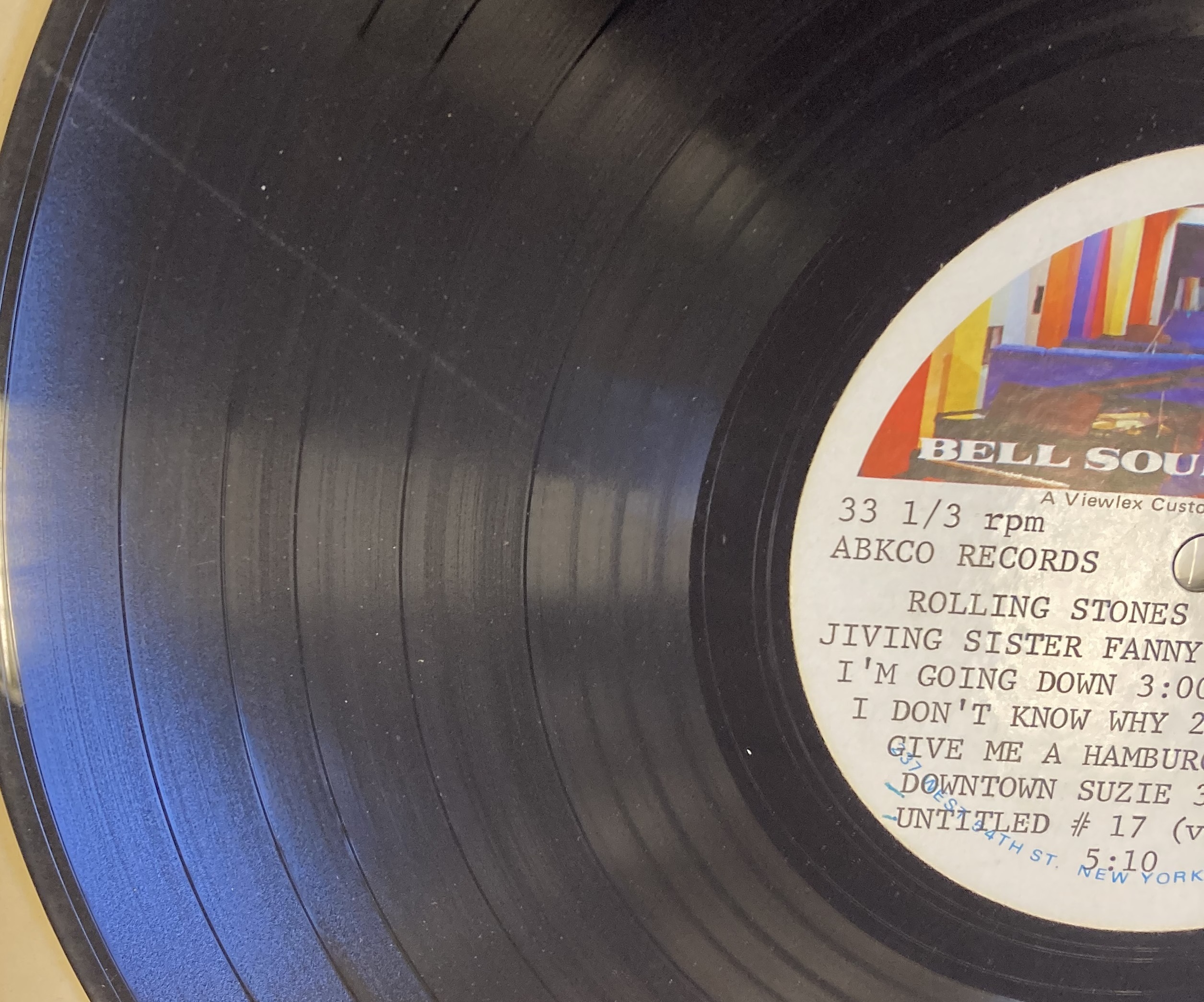 Lot 295 - THE ROLLING STONES - BELL SOUND STUDIOS