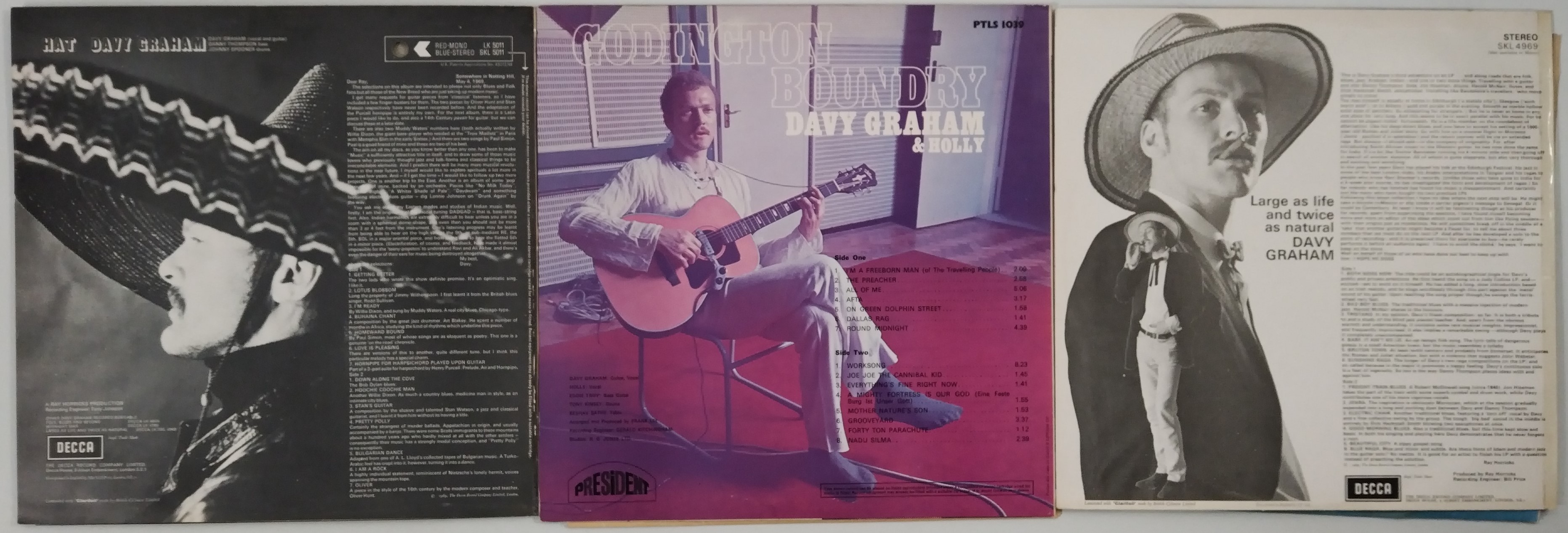 Lot 48 - DAVY GRAHAM - ORIGINAL UK LPs