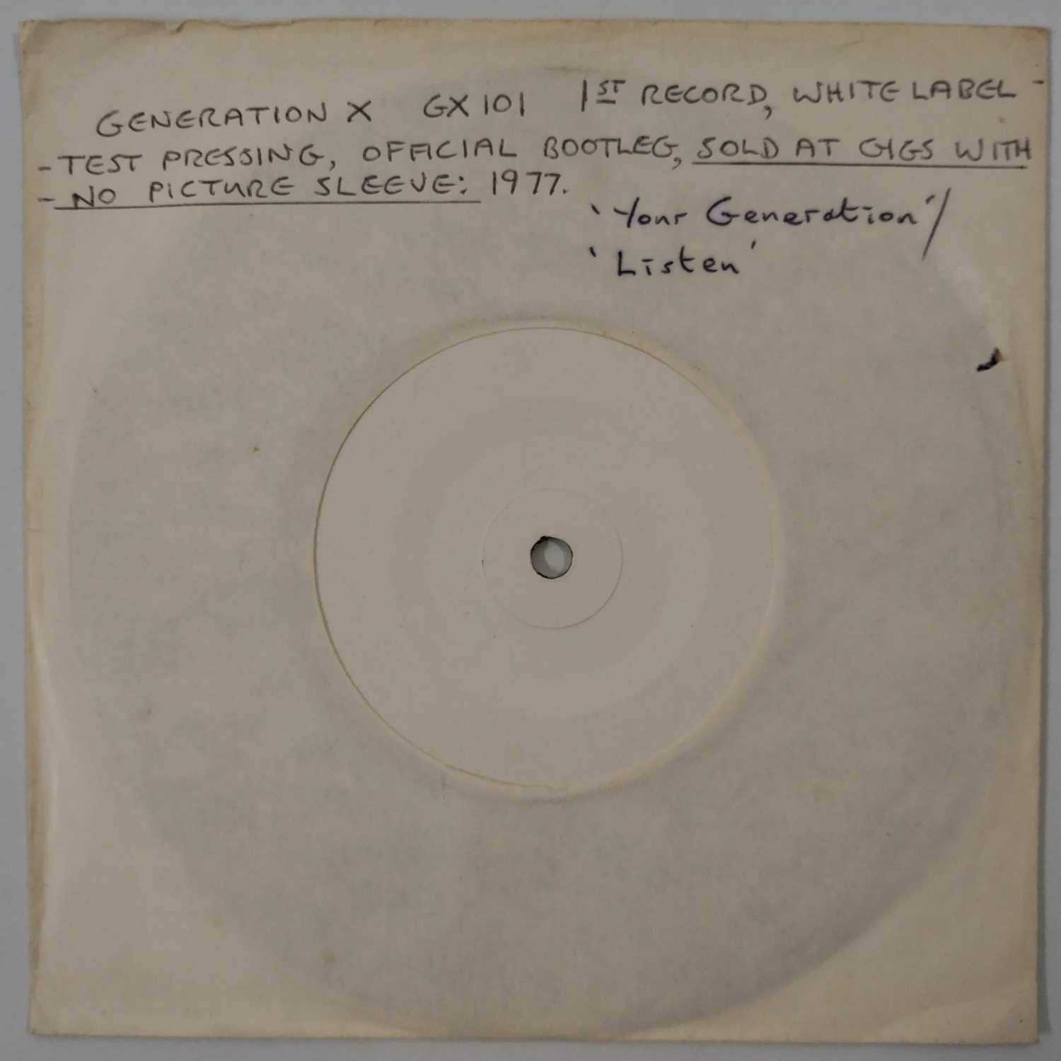 Lot 94 - GENERATION X - YOUR GENERATION 7" (UK WHITE