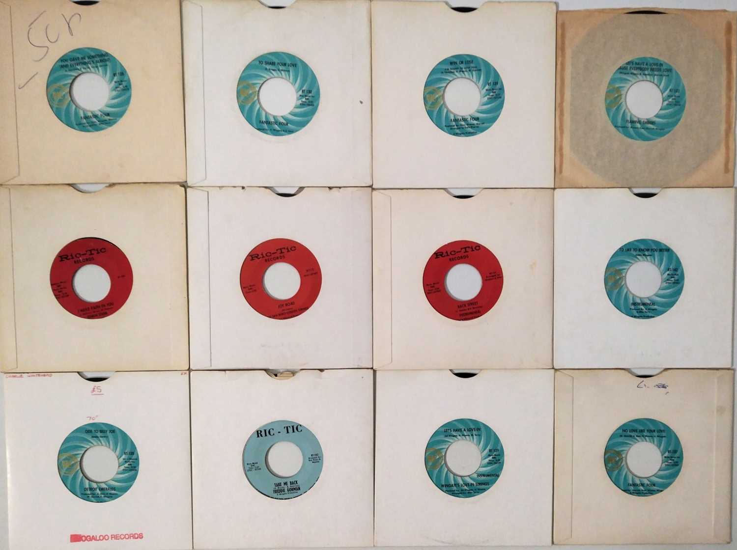Lot 185 - RIC-TIC LABEL US PRESSING SINGLES (SOUL)