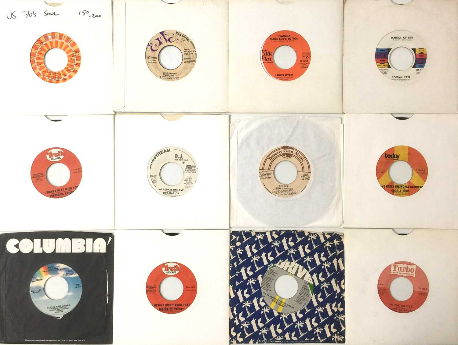Lot 398 - 108 UK 70's SINGLES (SOUL) ORIGINALS