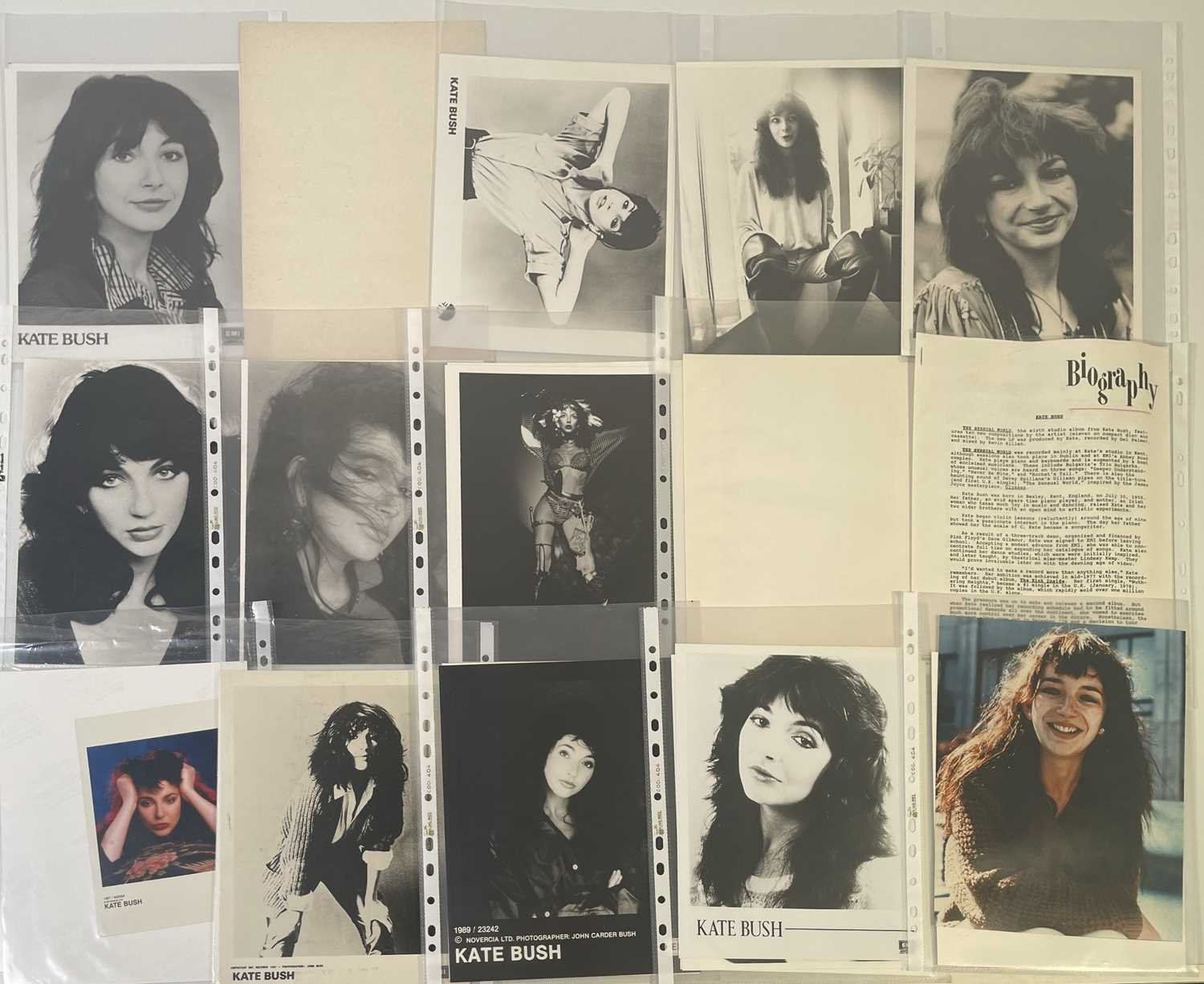 Lot 10 - KATE BUSH - PROMO PHOTOGRAPHS AND PRESS