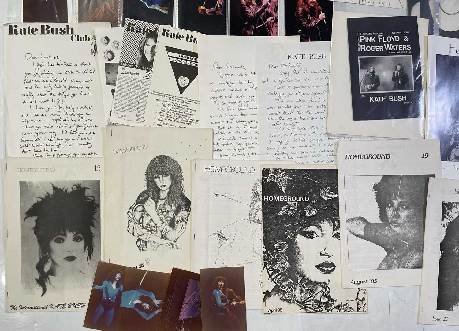Lot 11 - KATE BUSH - FANZINES AND FAN TAKEN PHOTOS.