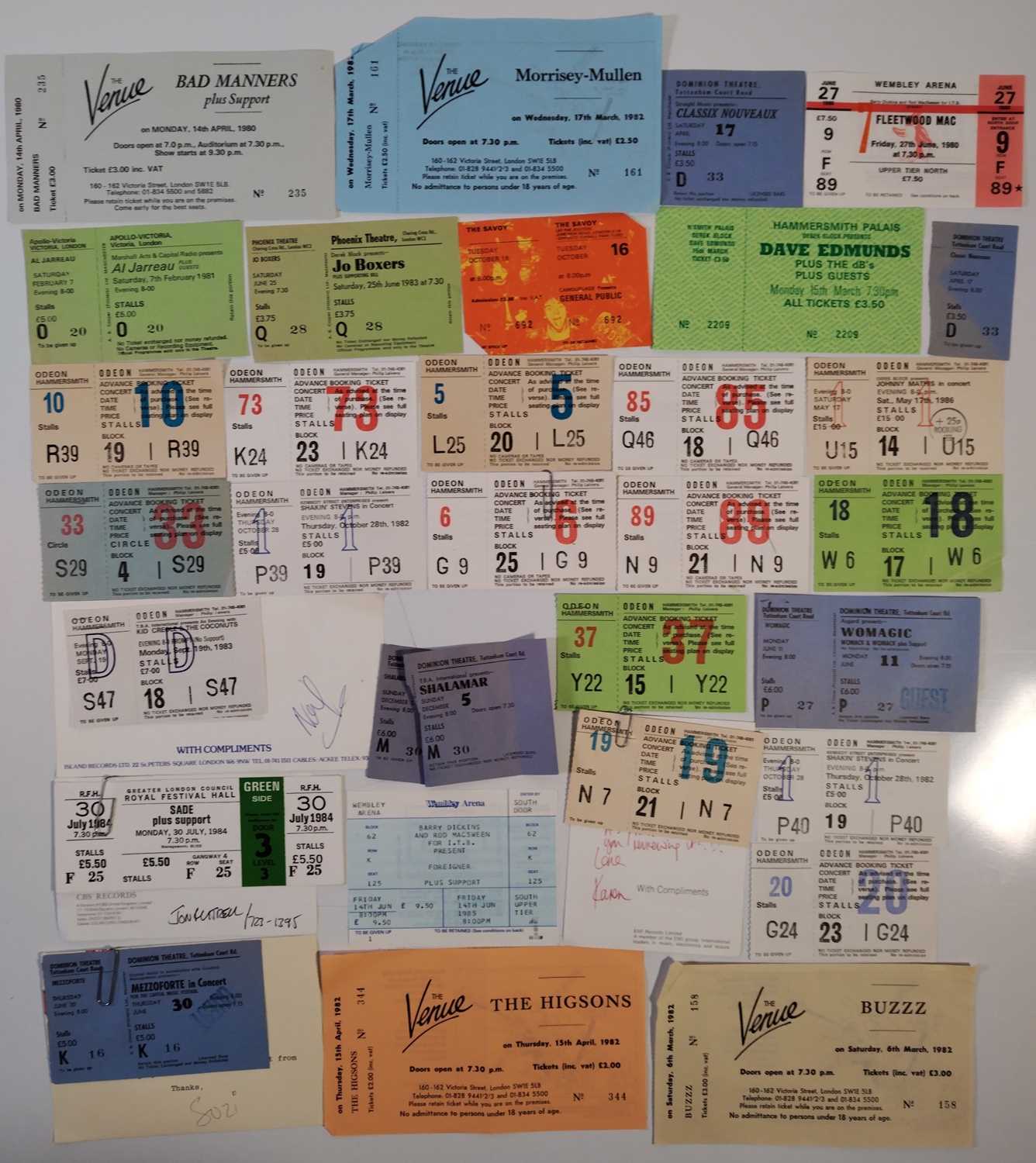 Lot 26 - UNUSED / COMPLETE TICKETS - 70S/80S CONCERTS.