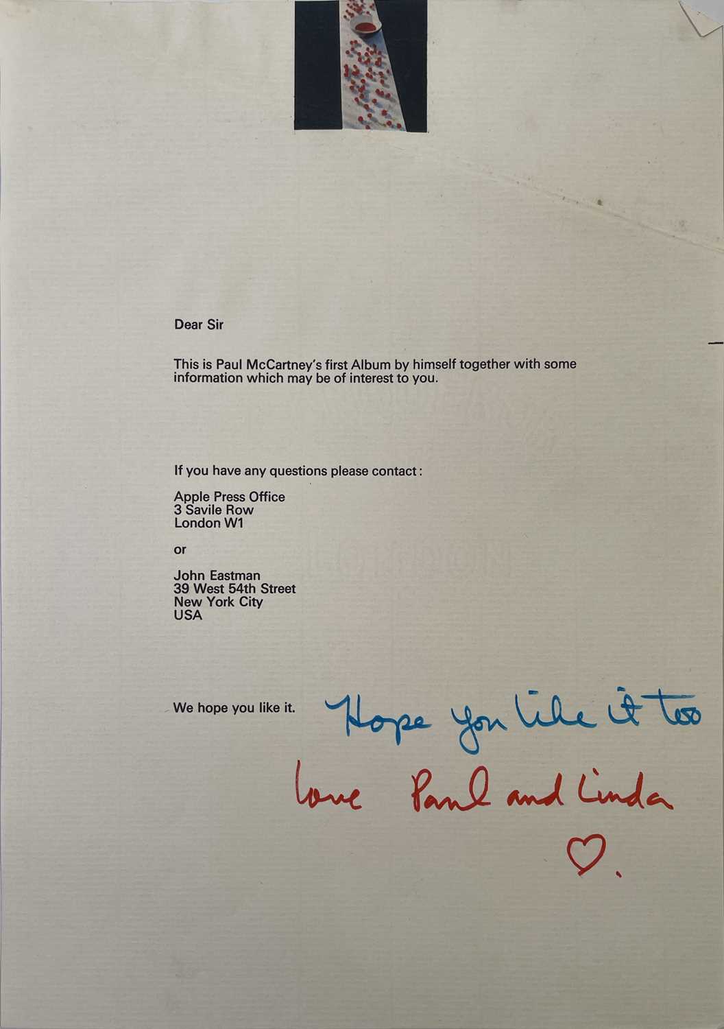 Lot 372 - PAUL MCCARTNEY FIRST ALBUM WITH SIGNED