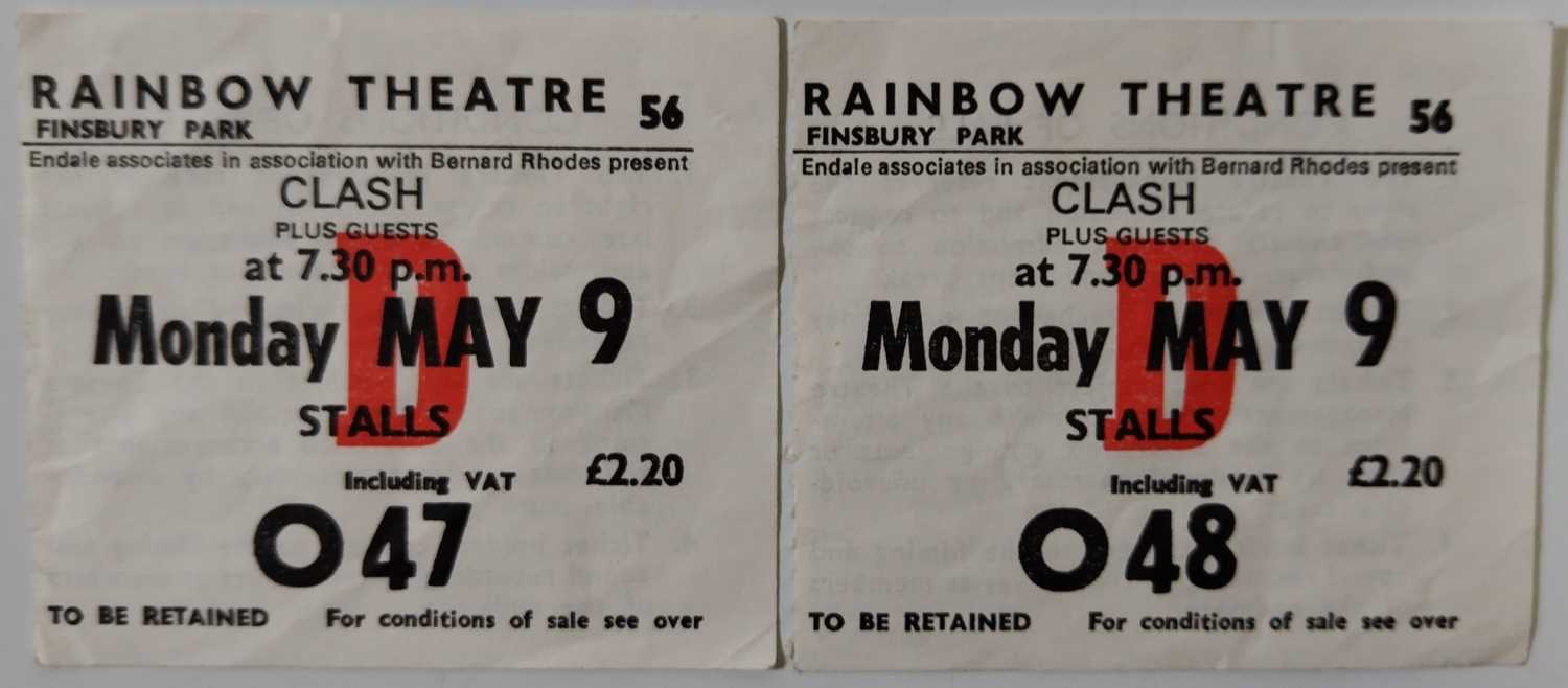 Lot 64 - THE CLASH - ORIGINAL 1977 RAINBOW THEATRE