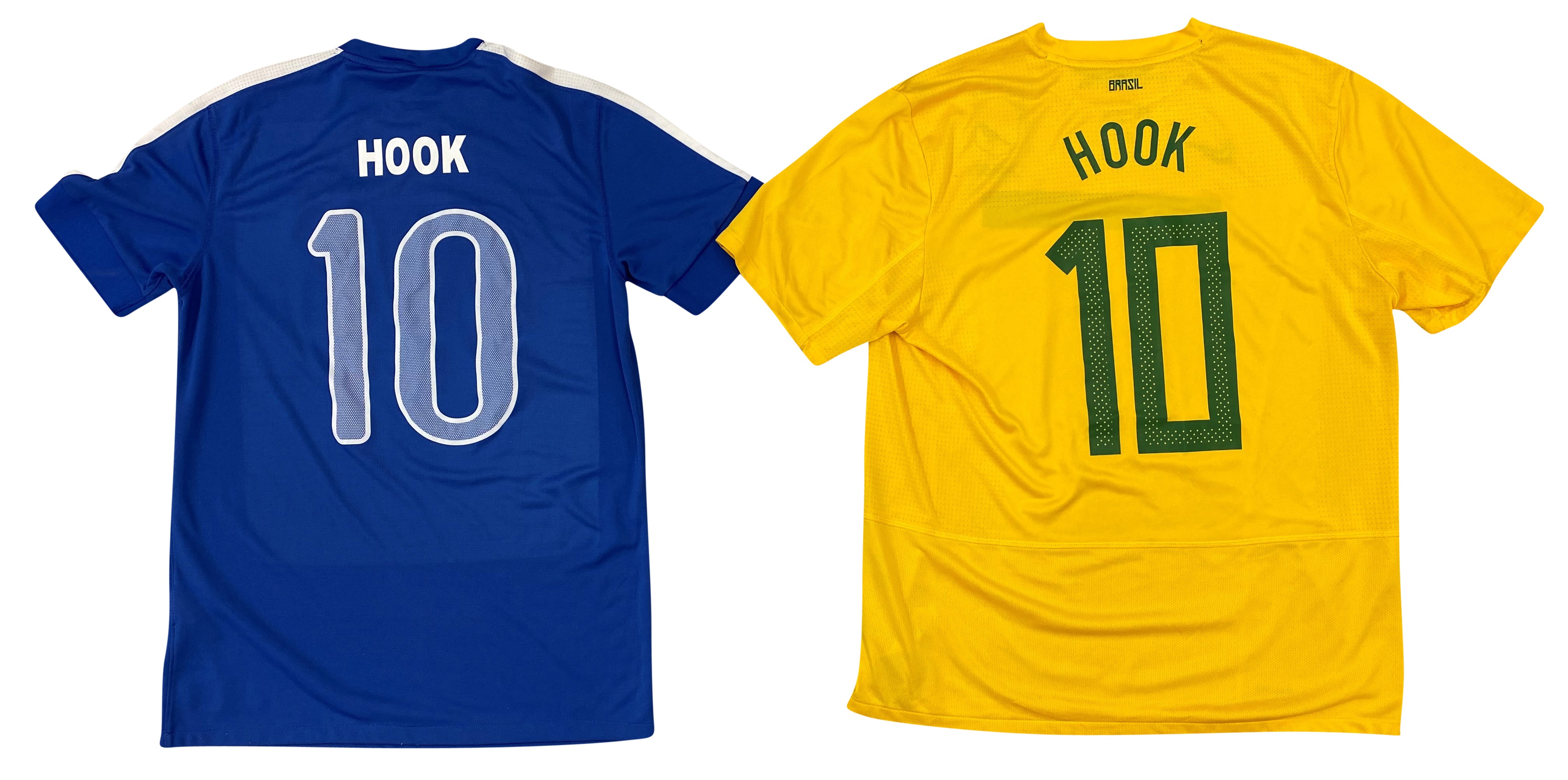 Lot 189 - HOOKY'S TOUR WORN FOOTBALL SHIRTS - BRAZIL