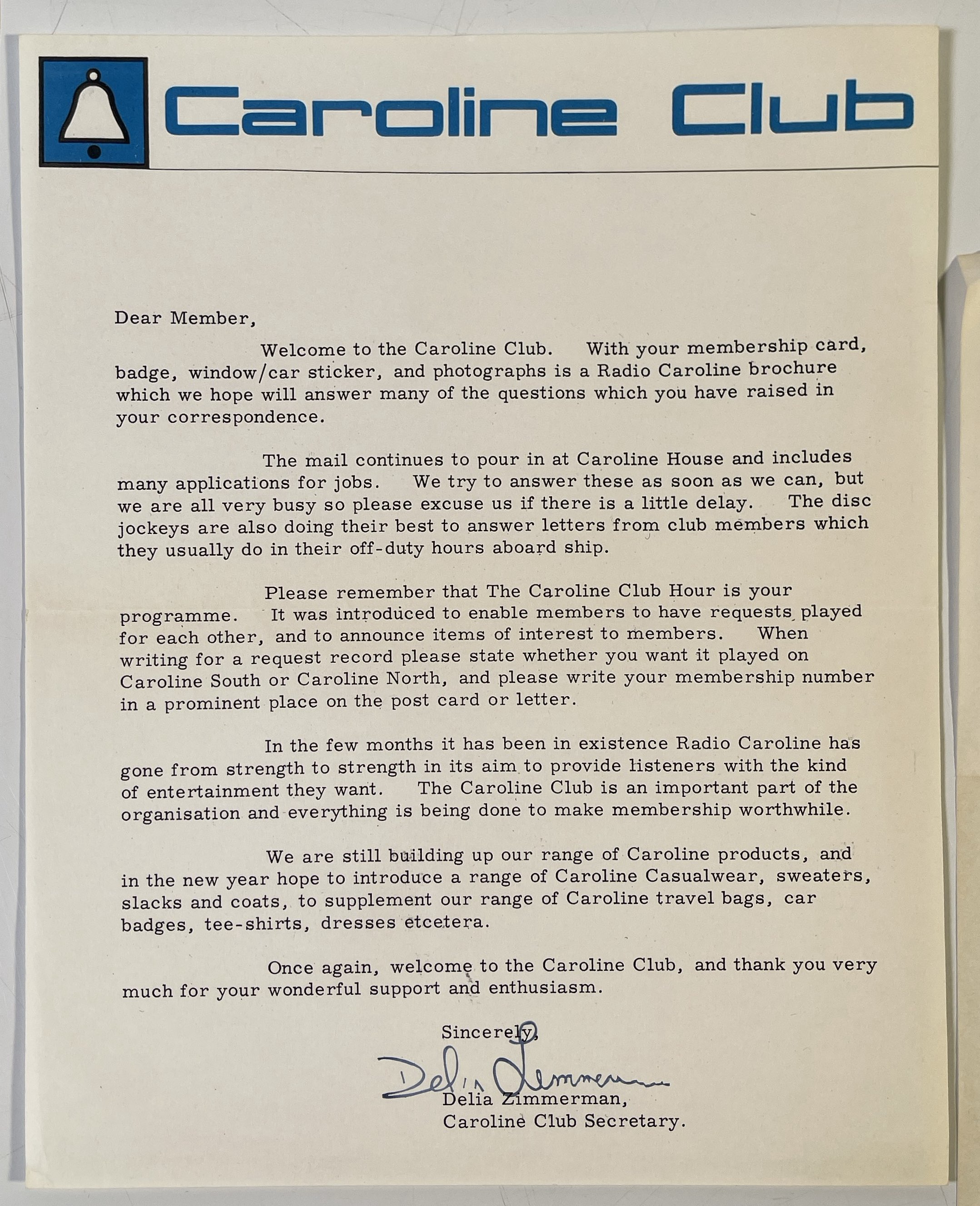 Lot 293 - PIRATE RADIO - RADIO CAROLINE MEMORABILIA.