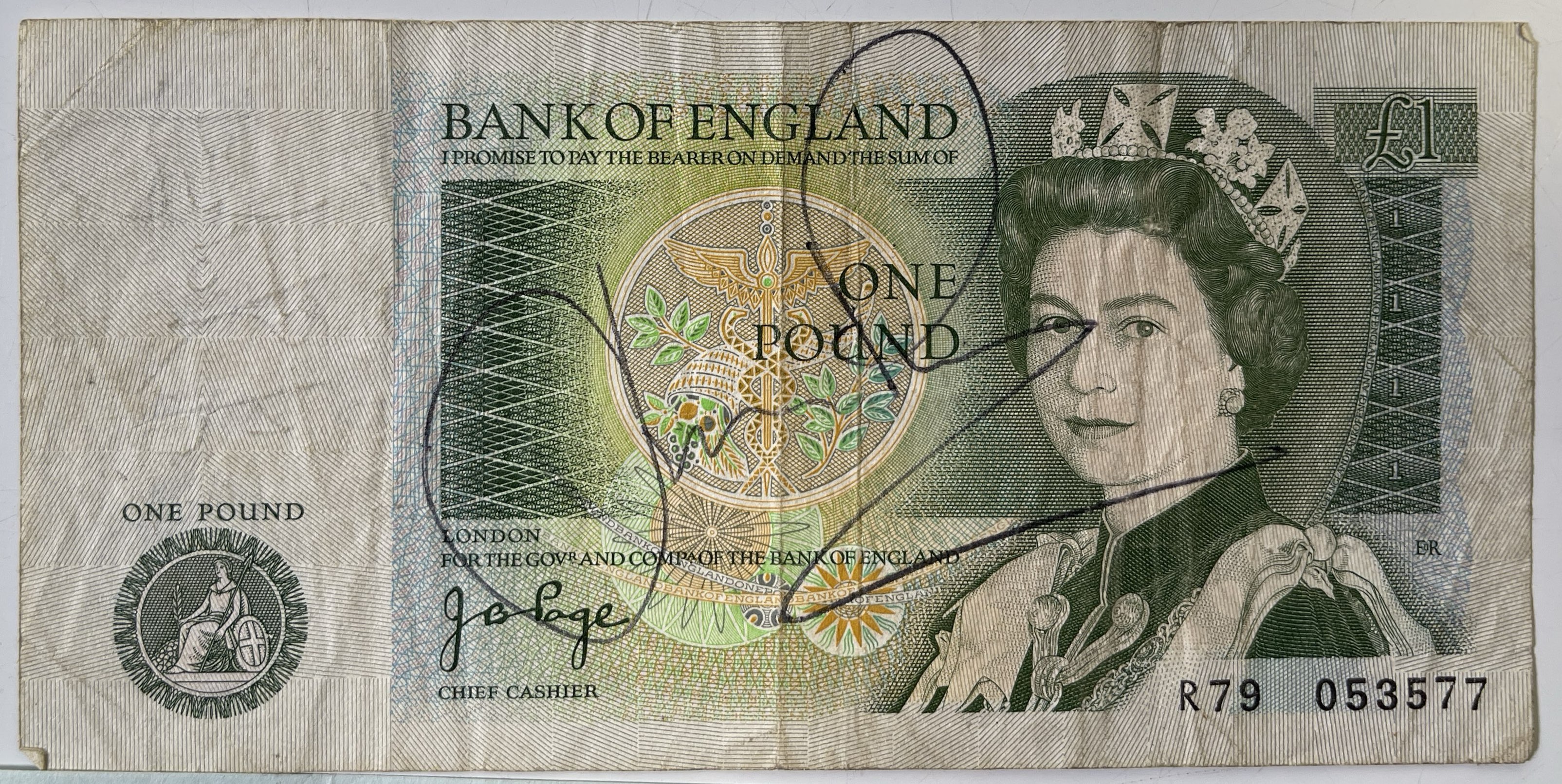 Lot 300 - THE UNDERTONES - SIGNED ONE POUND NOTE