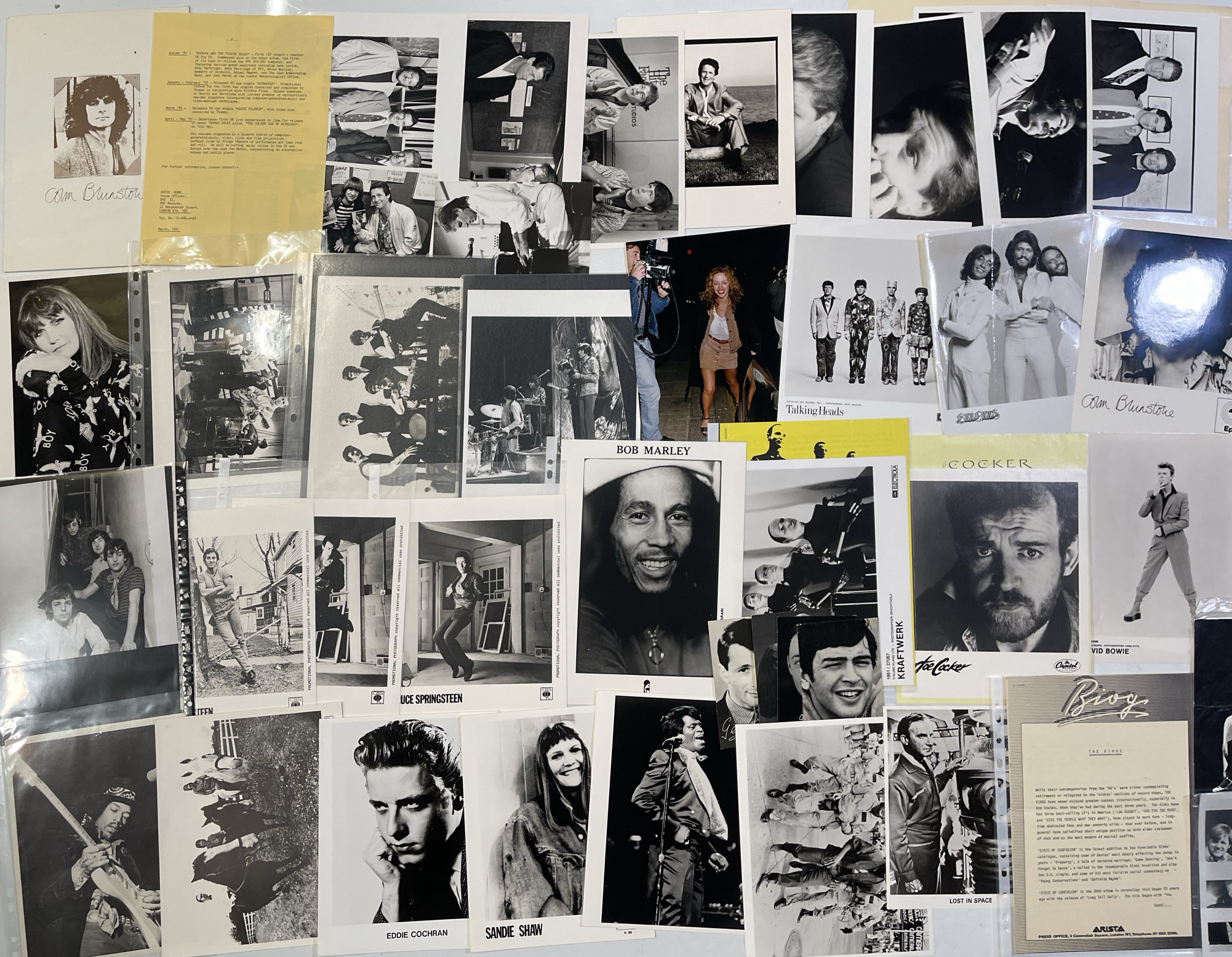 Lot 304 - PRESS PACKS AND PROMOTIONAL PHOTOGRAPH