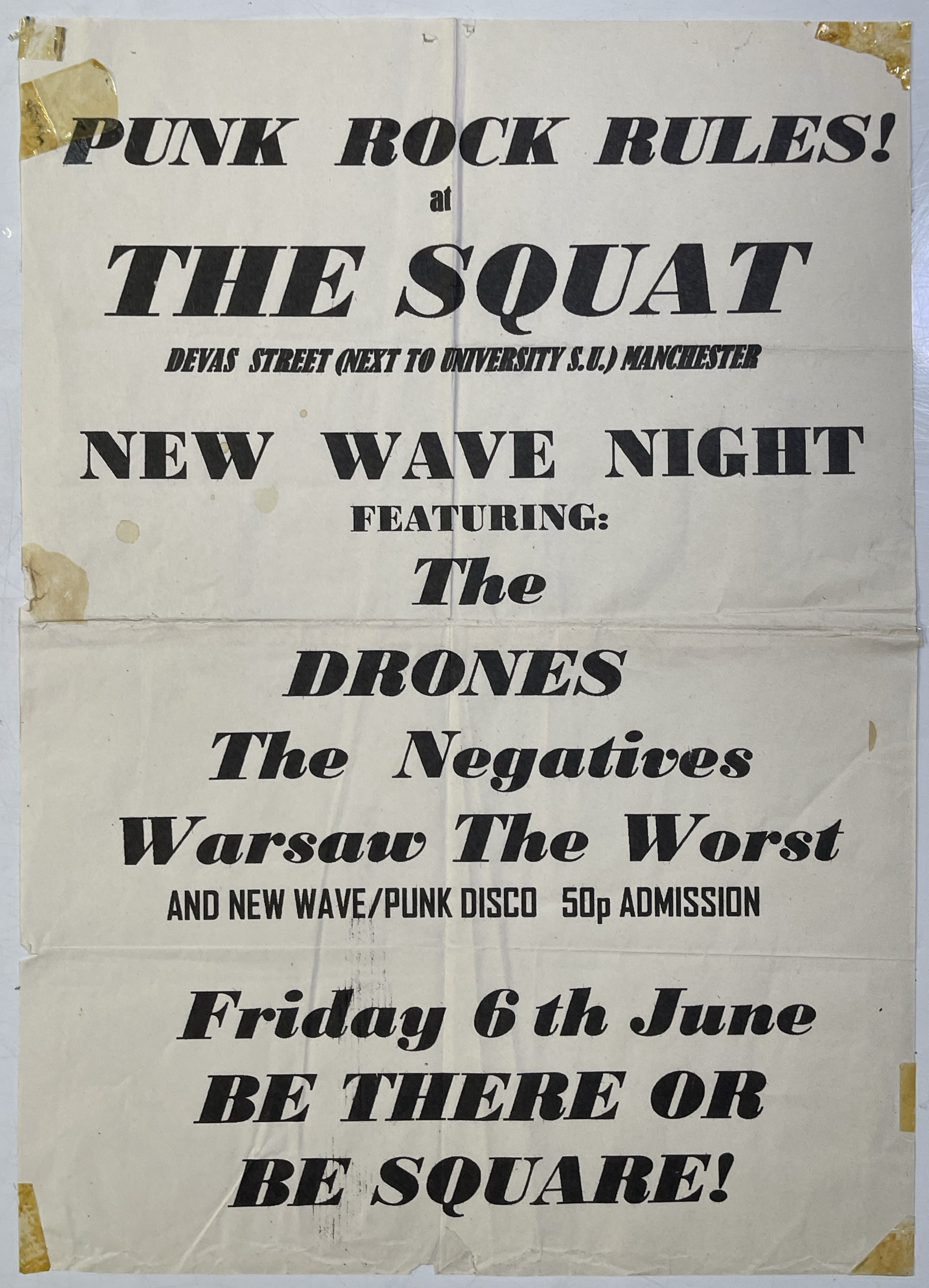 Lot 287 - FIVE PUNK RELATED POSTERS (JOY DIVISION, XTC,