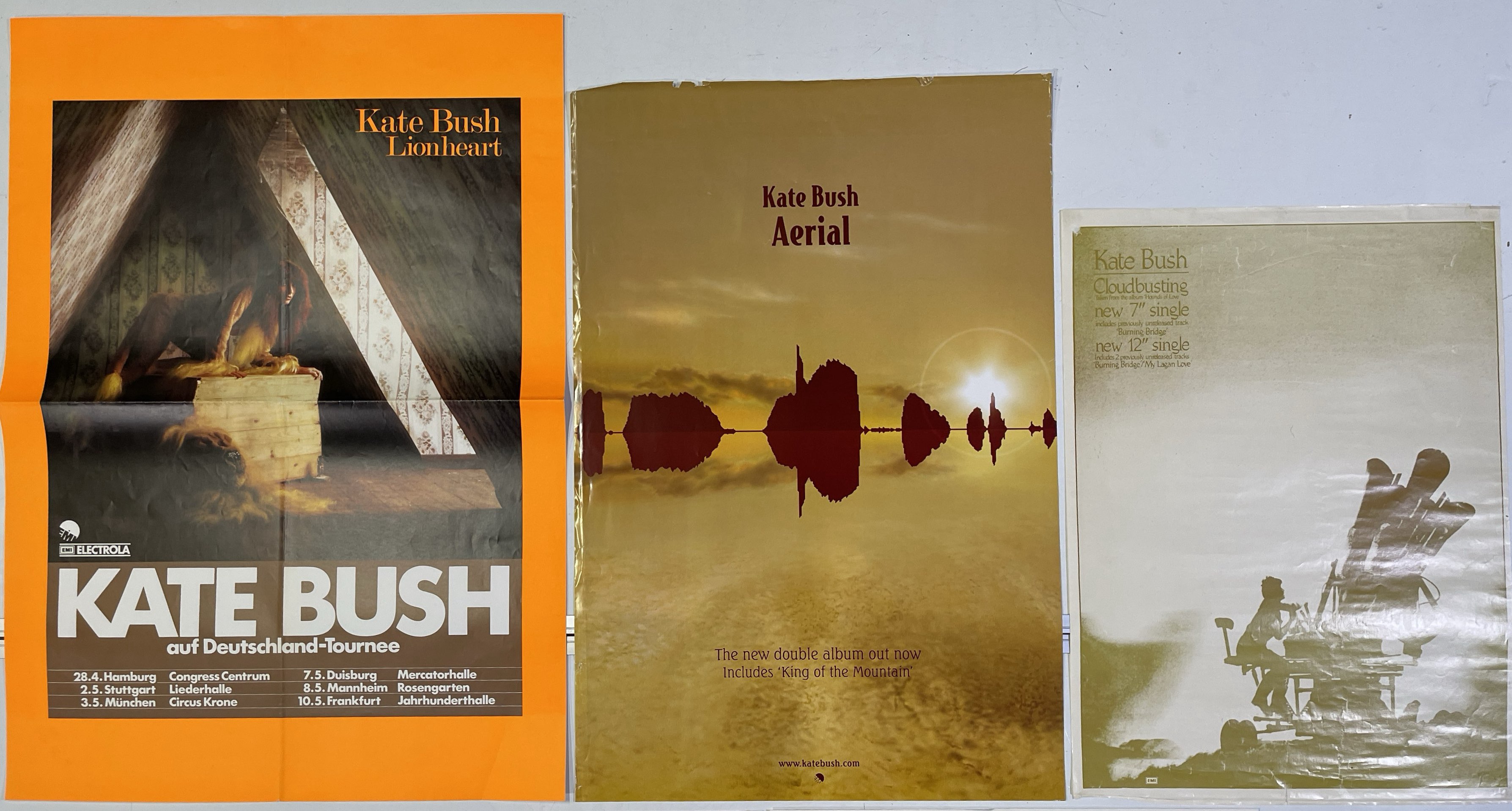 Lot 272 - FIVE KATE BUSH PROMO POSTERS.