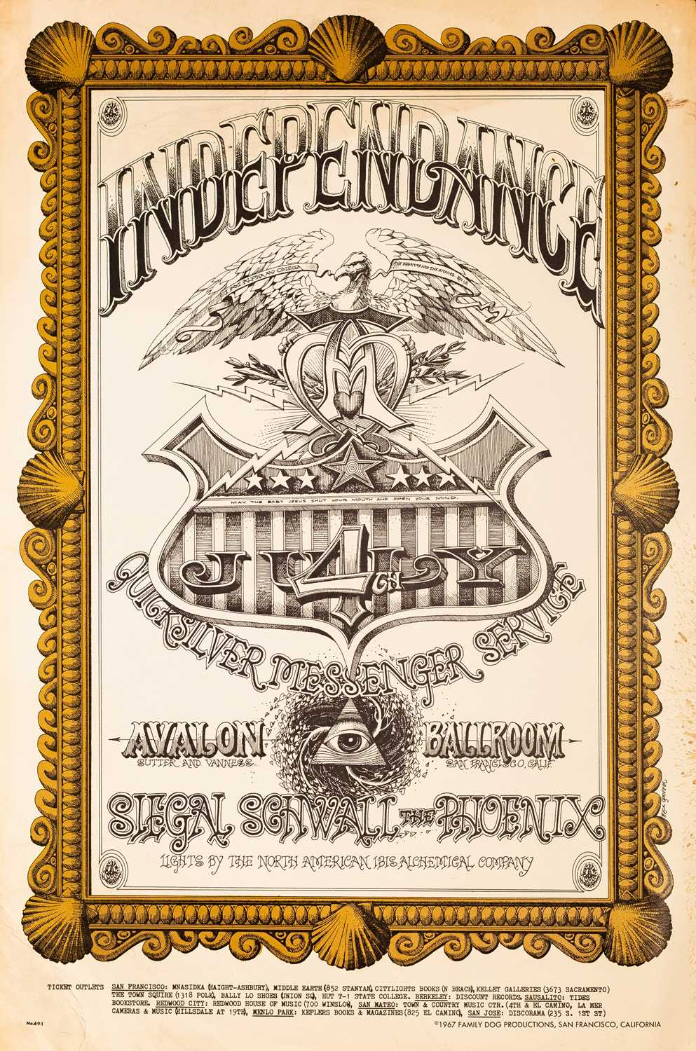 Lot 74 - WEST COAST PSYCHEDELIA - FD-69- INDEPENDENCE-