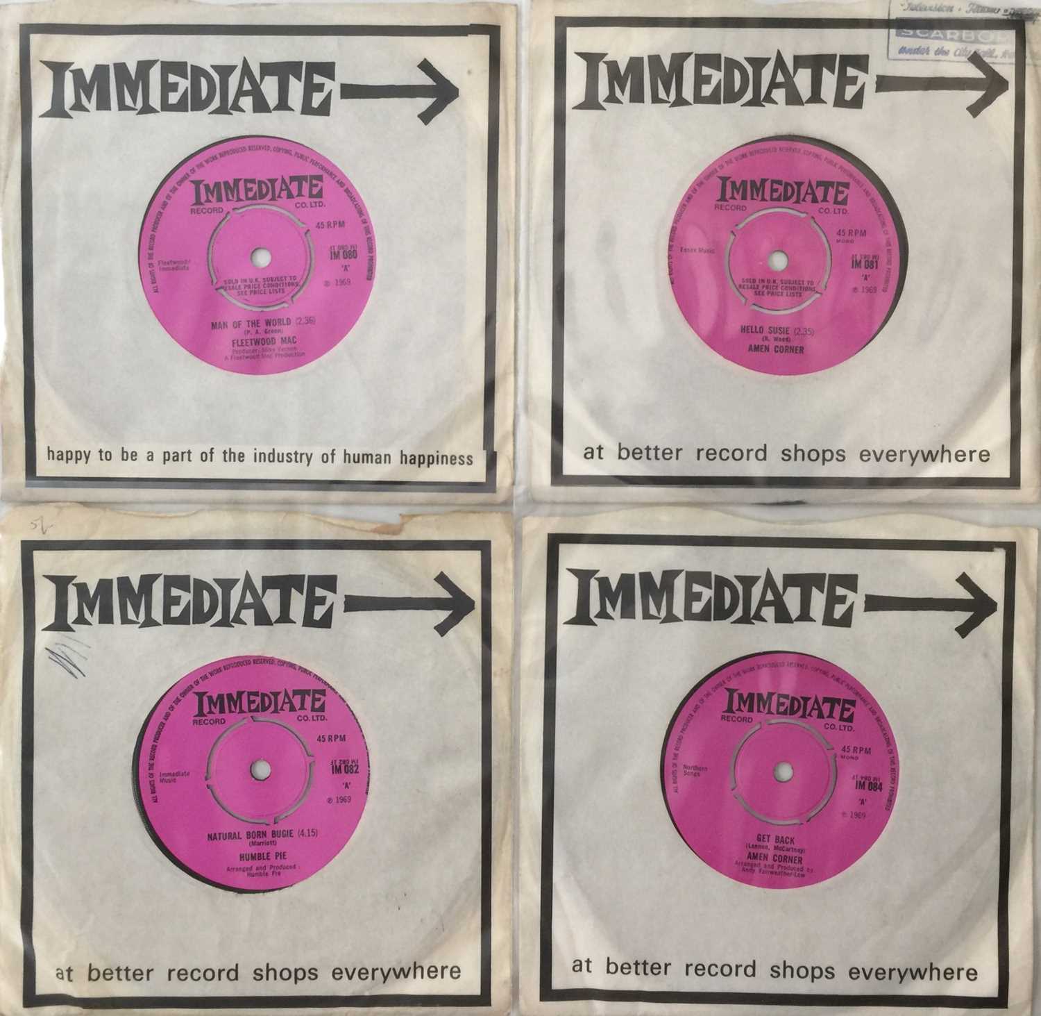 Lot 345 - IMMEDIATE RECORDS 7" PACK (IM 070 TO 084).