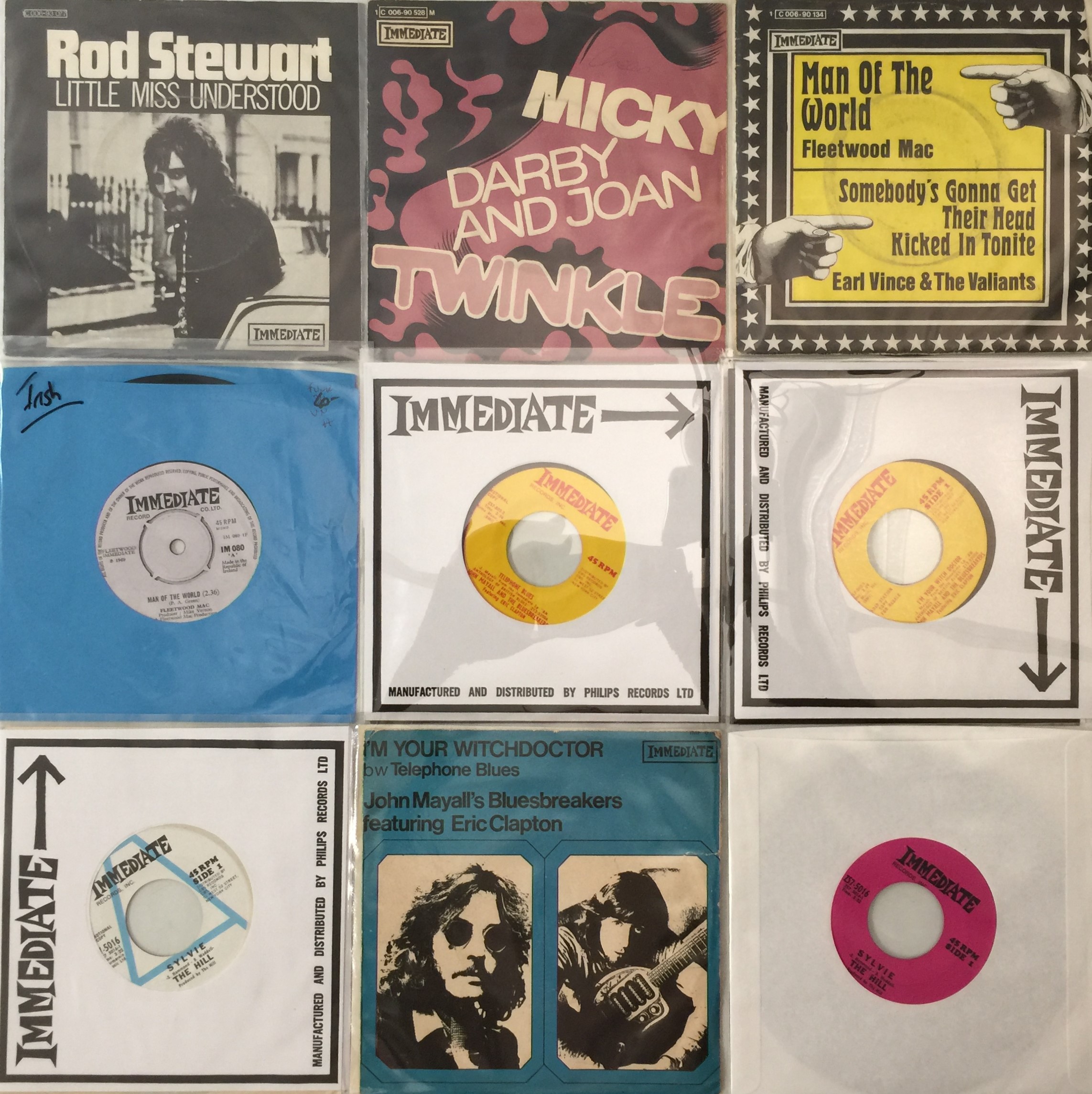 Lot 357 - IMMEDIATE RECORDS - 7" OVERSEAS PACK