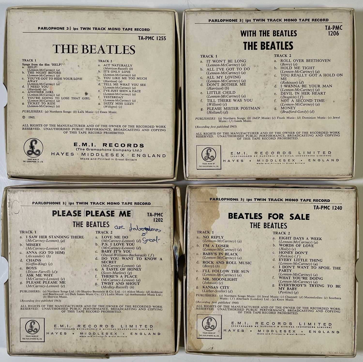 Lot 442 - THE BEATLES - FOUR OFFICIALLY RELEASED REEL