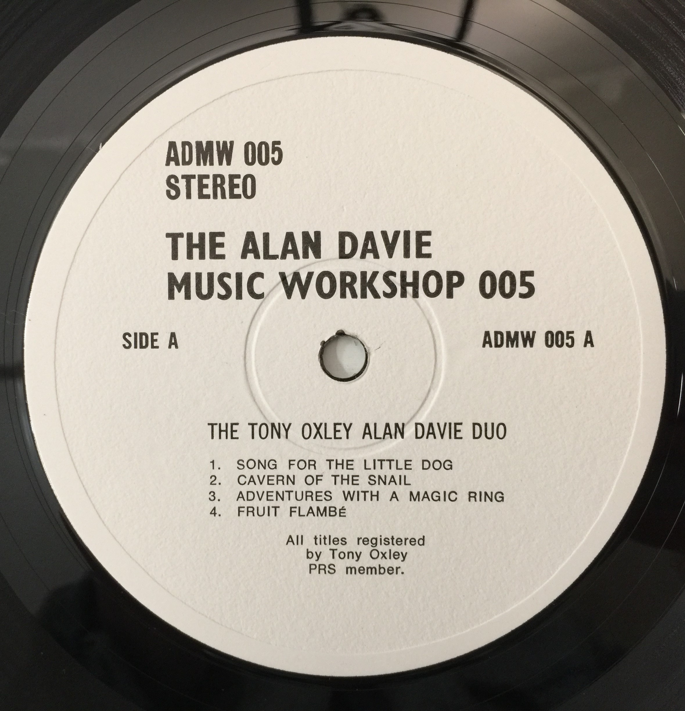 Lot 278 - TONY OXLEY ALAN DAVIE DUO - WORKSHOP 005 LP
