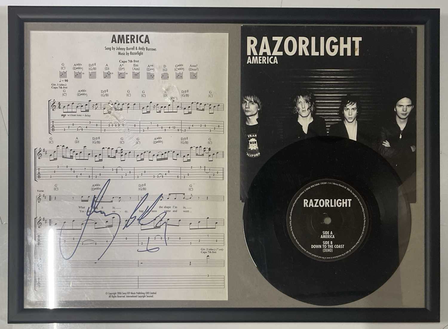 Lot 50 - MEMORABILIA COLLECTION INC RAZORLIGHT SIGNED