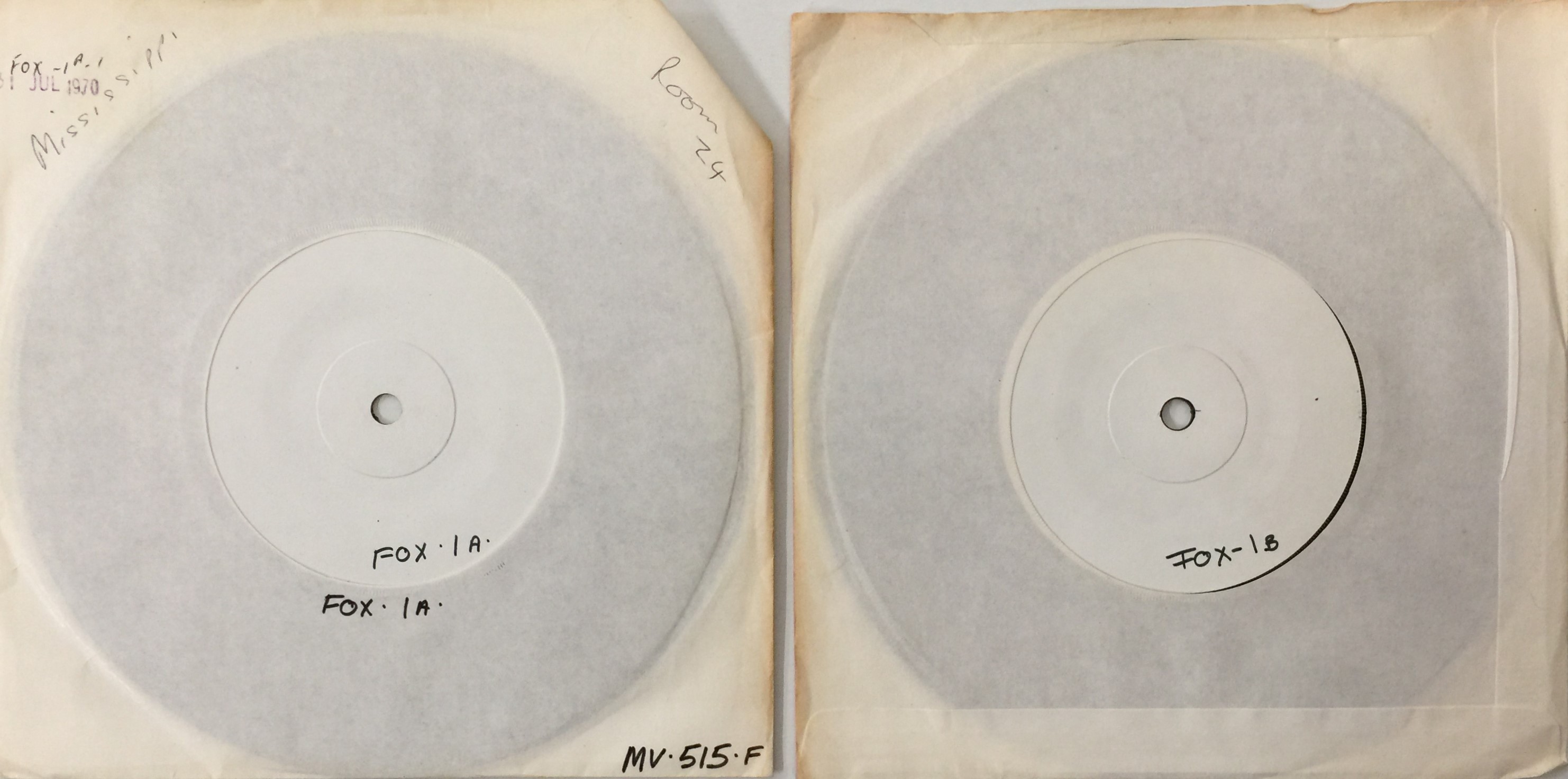 Lot 70 - COLLECTION OF CLASSIC ROCK ACETATES AND TEST