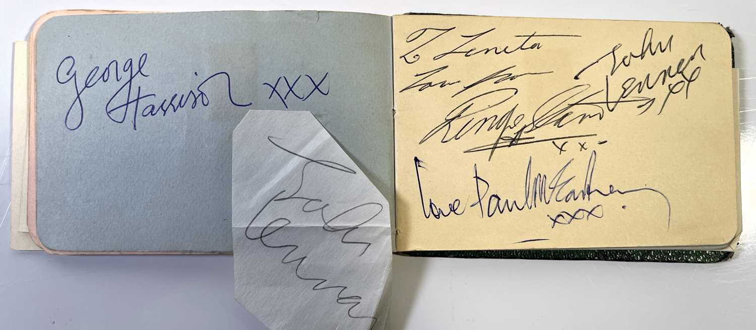 Lot 352 - THE BEATLES - FULL SET OF SIGNATURES INC TWO