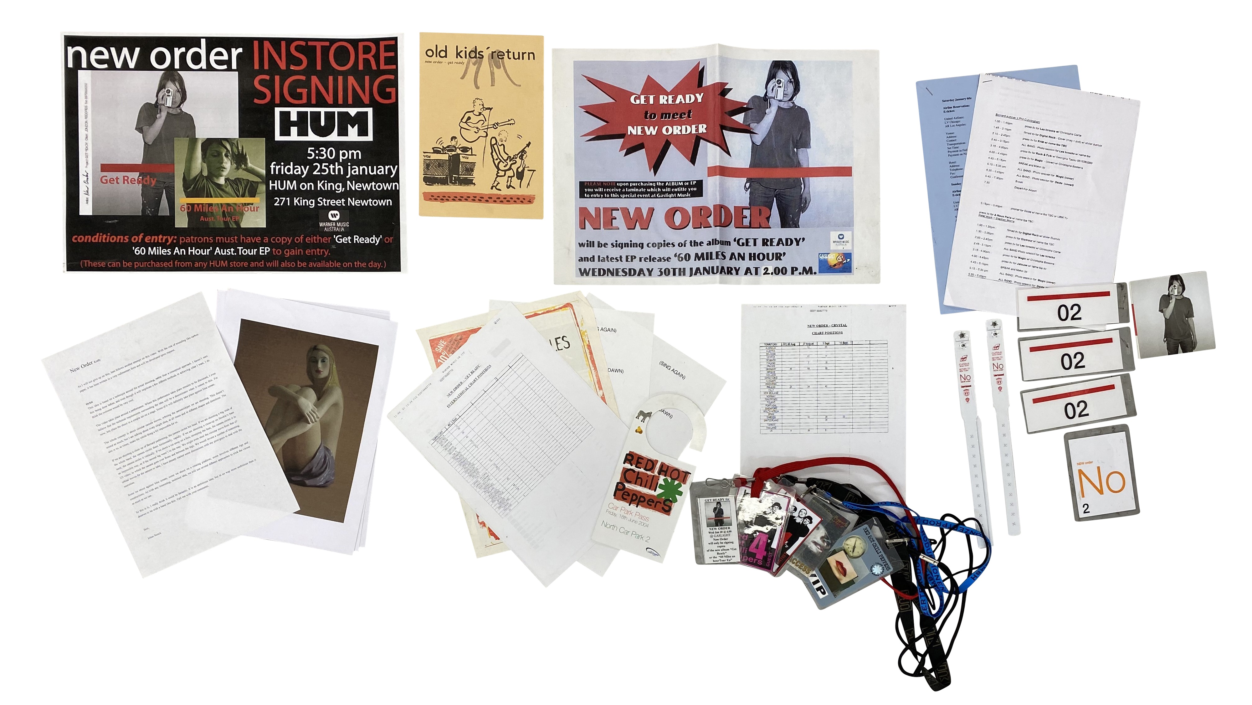 Lot 293 - NEW ORDER "GET READY" MEMORABILIA PACKAGE