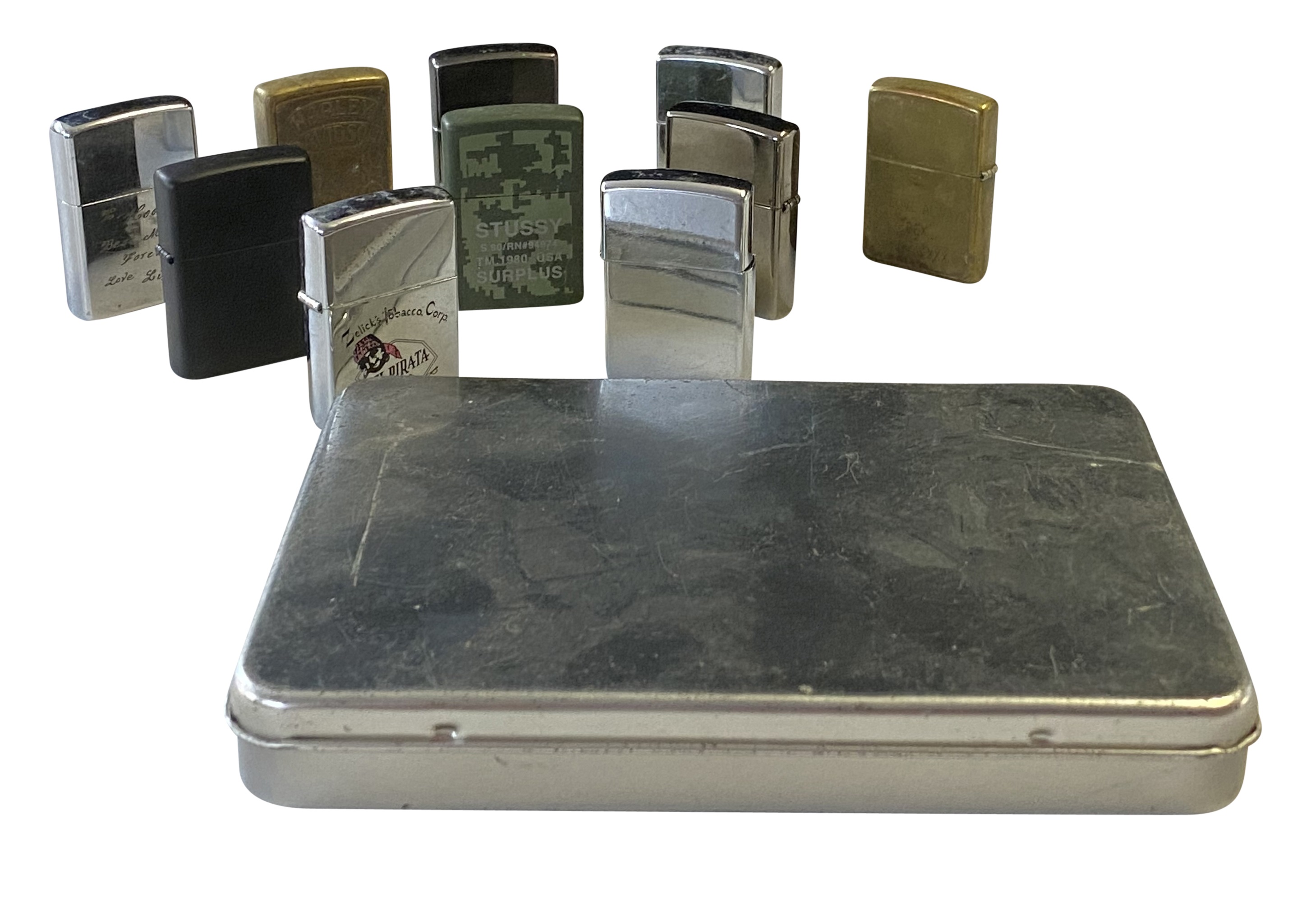 Lot 306 - HOOKY'S ZIPPO LIGHTER COLLECTION & SILVER