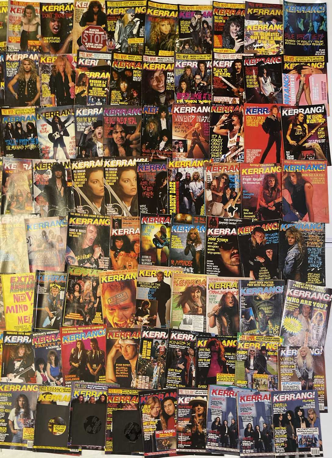 Lot 128 - 80S/90S/00S KERRANG! MAGAZINES.