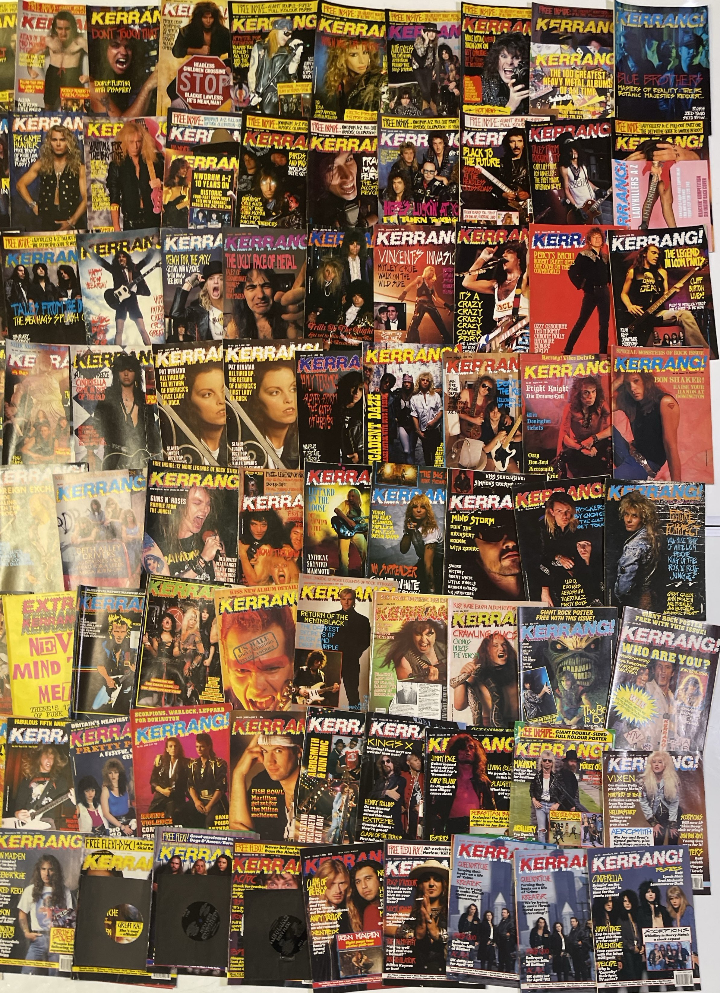 Lot 128 - 80S/90S/00S KERRANG! MAGAZINES.