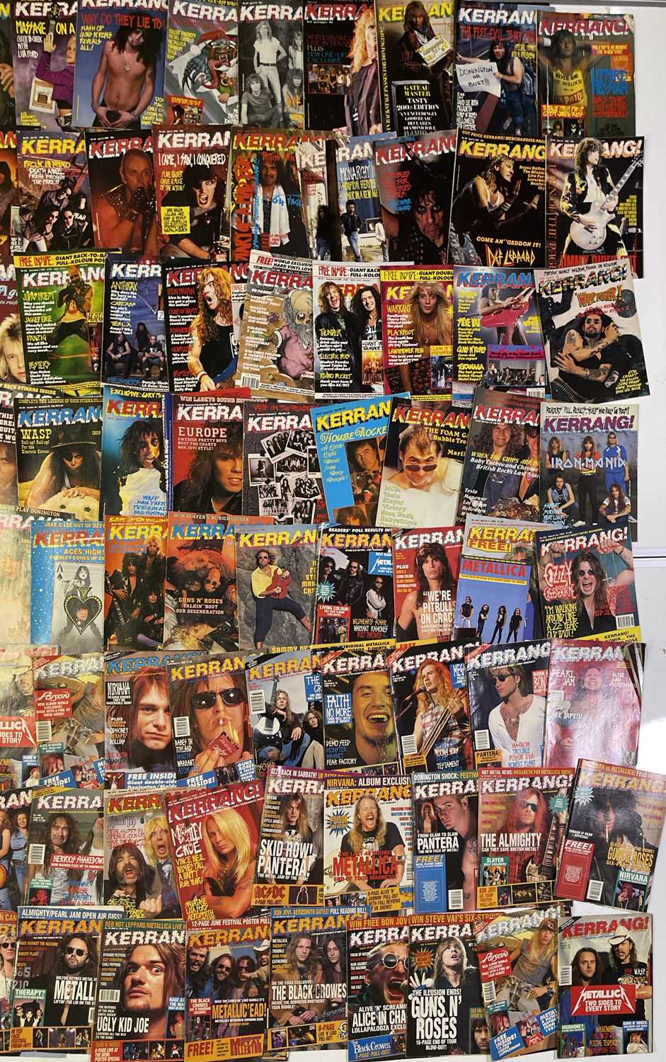 Lot 128 - 80S/90S/00S KERRANG! MAGAZINES.