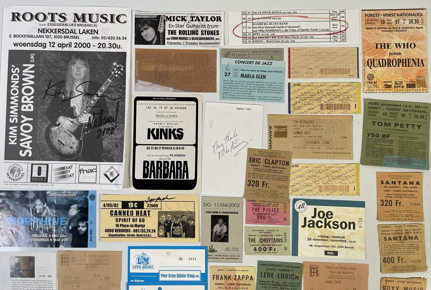 Lot 175 - 1980S ROCK AND POP TICKET COLLECTION INC