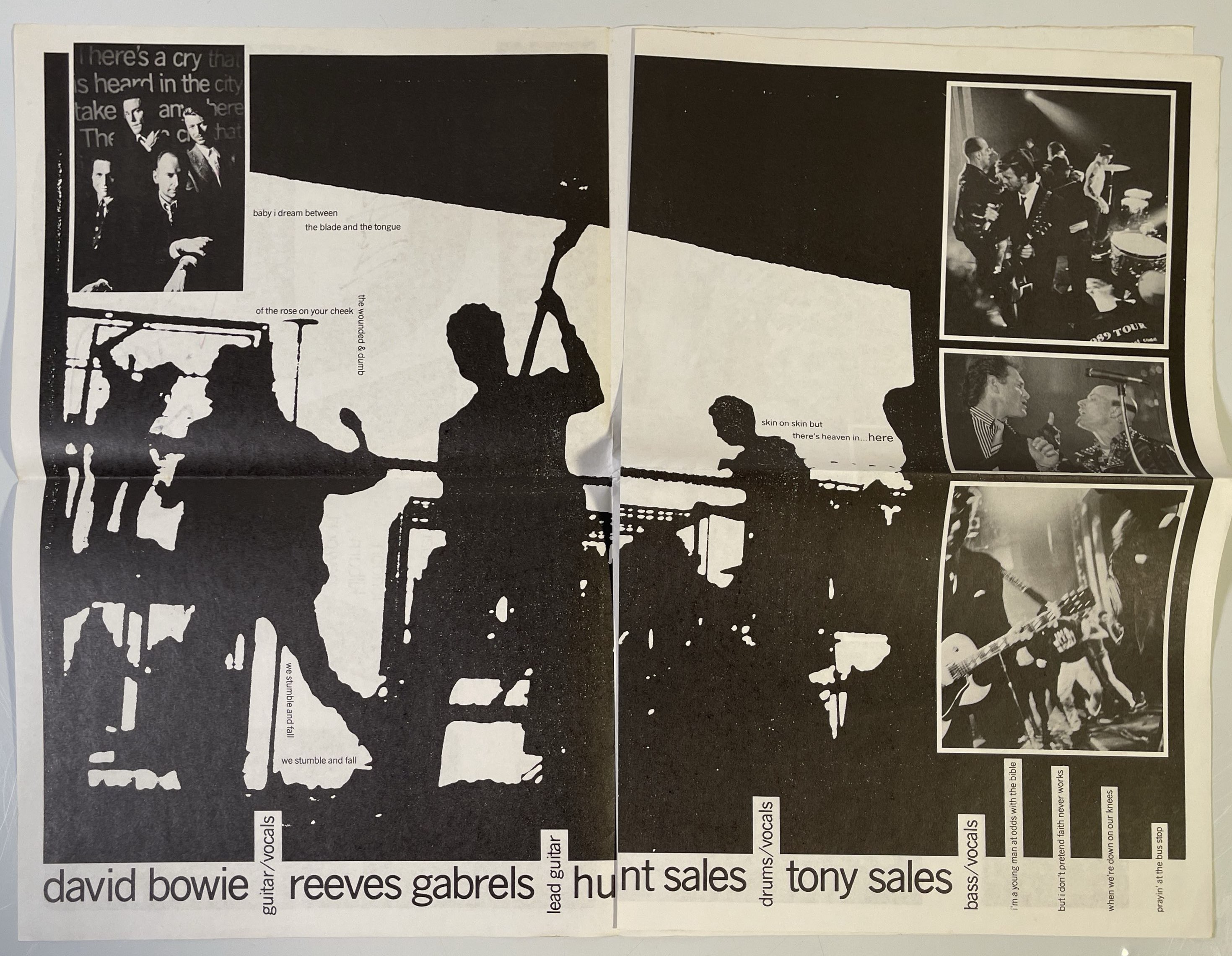 Lot 481 - DAVID BOWIE - FULLY SIGNED 1989 TIN MACHINE