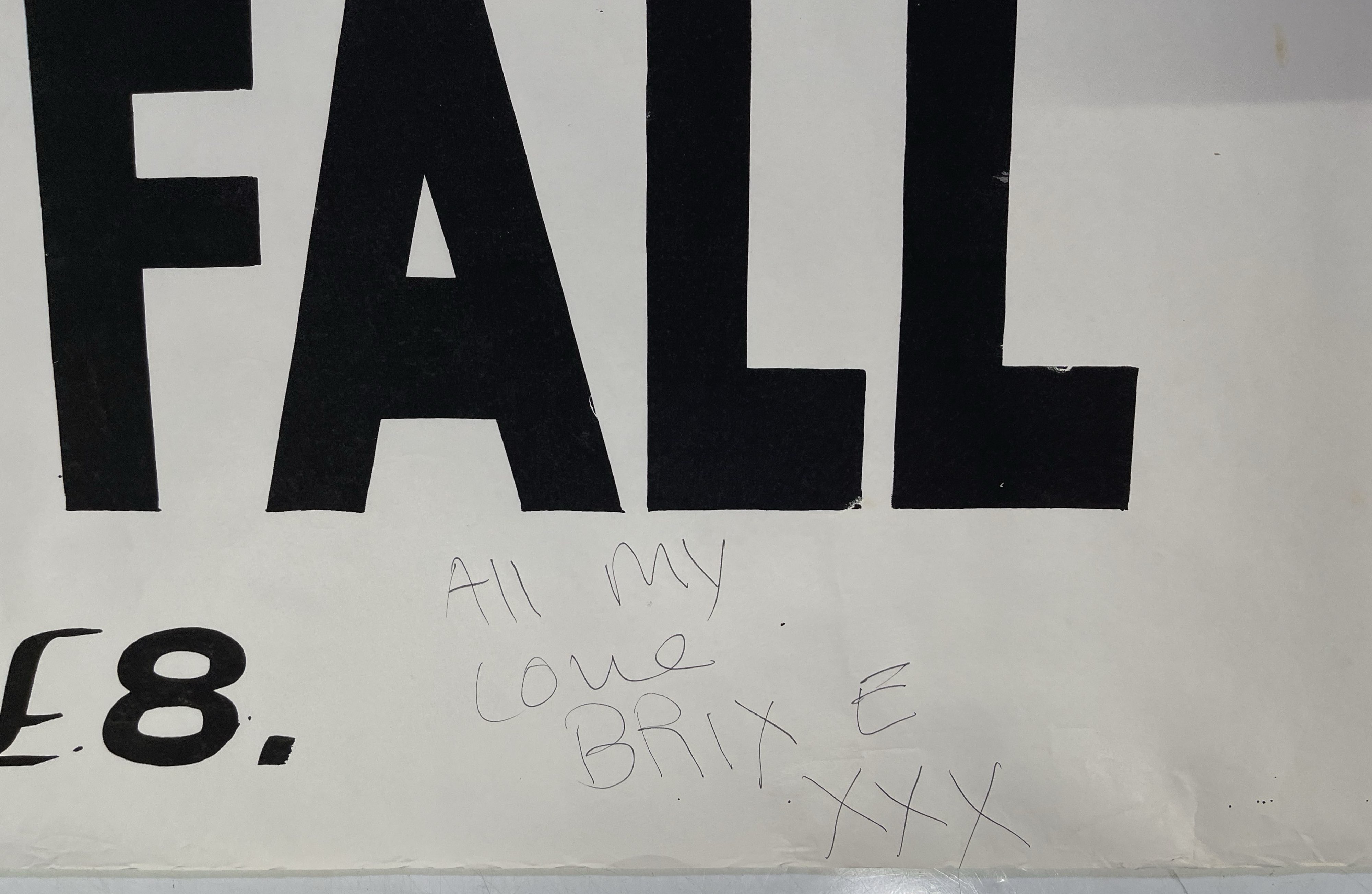 Lot 541 - THE FALL - FULLY SIGNED 1994 CONCERT POSTER.