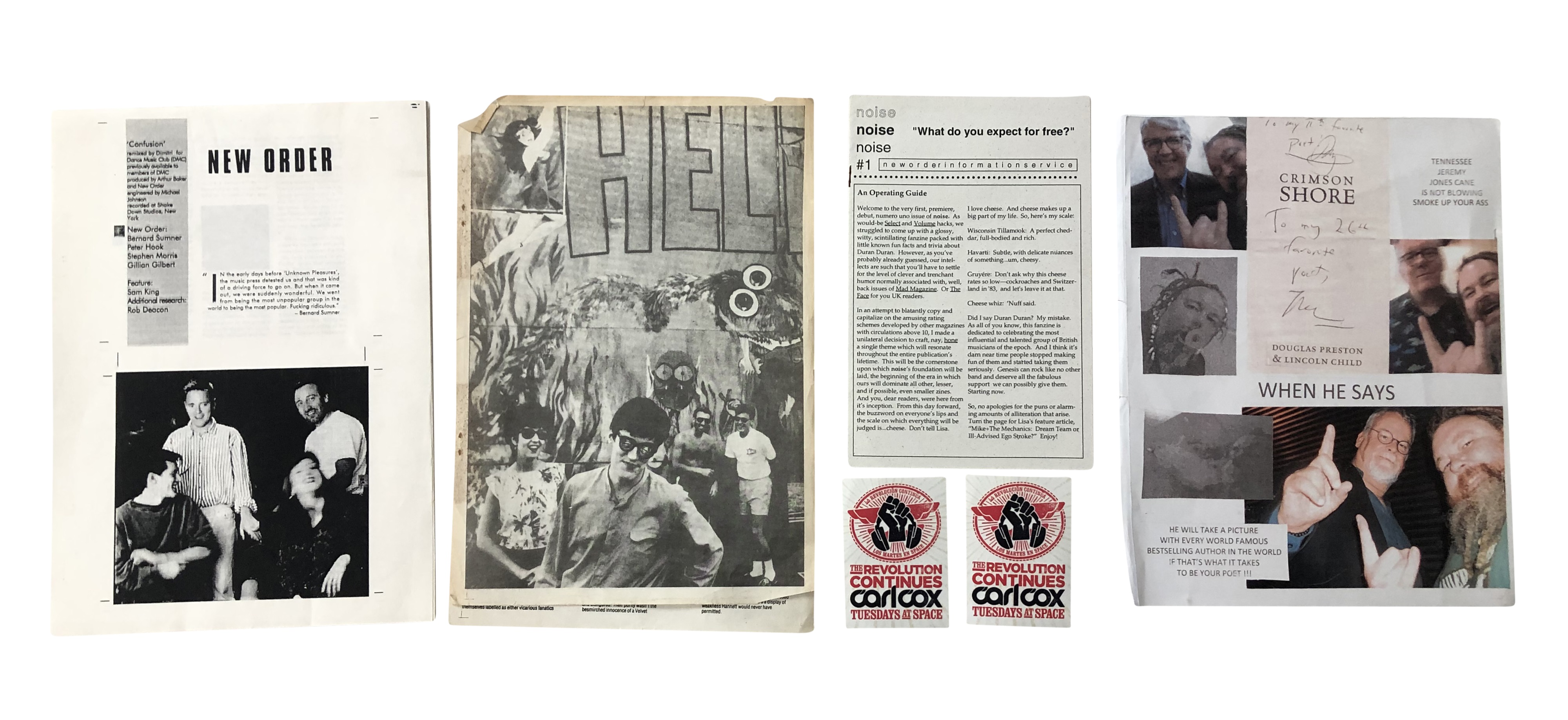 Lot 355 - NEW ORDER FANZINES & PRINTED MERCH ARTWORK