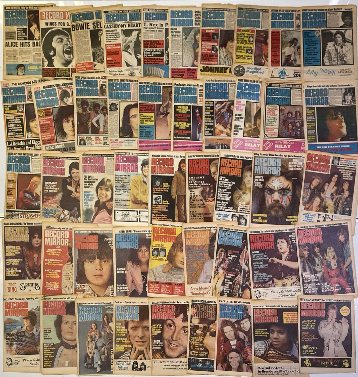 Lot 145 - RECORD MIRROR - 1972 - 1975 COLLECTION.