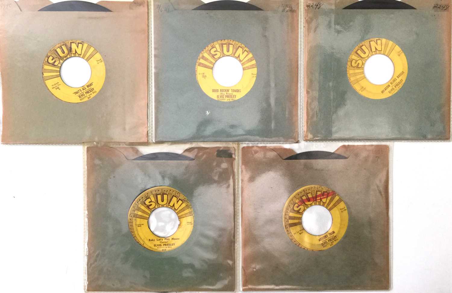 Lot 1268 - ELVIS PRESLEY - FULL SET OF ORIGINAL US SUN