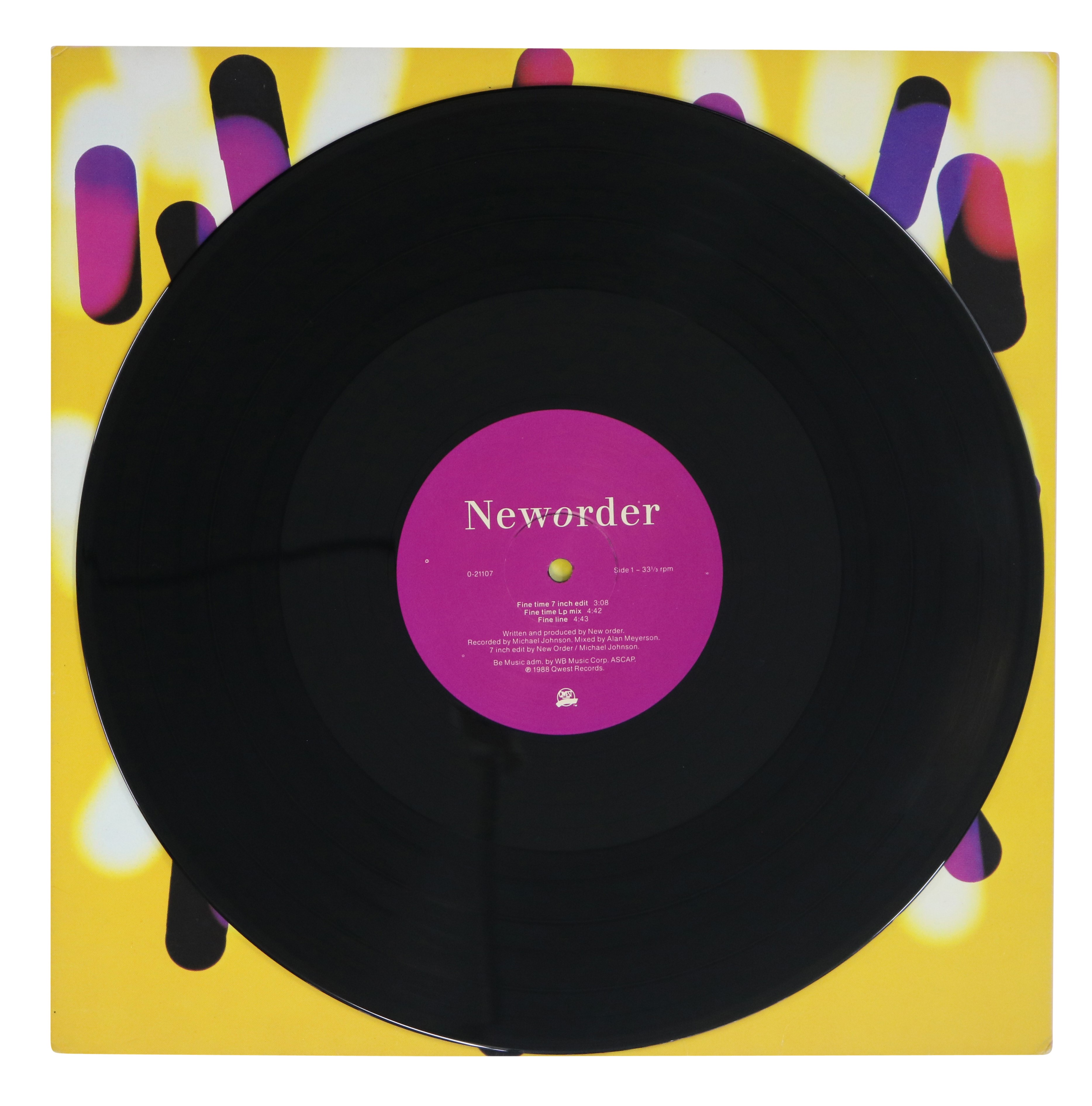 Lot 77 - NEW ORDER SIGNED FINE TIME US 12" SINGLE