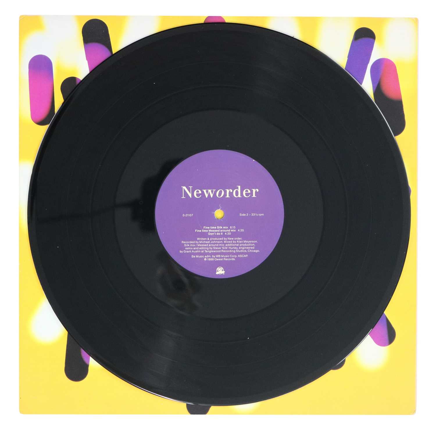 Lot 77 - NEW ORDER SIGNED FINE TIME US 12" SINGLE