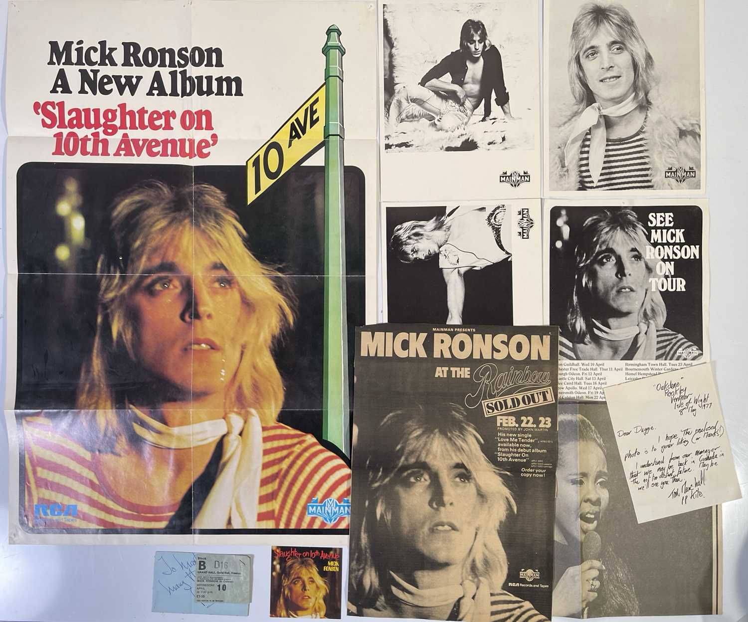 Lot 460 - MICK RONSON - ORIGINAL 'ON-TOUR' PRESS KIT