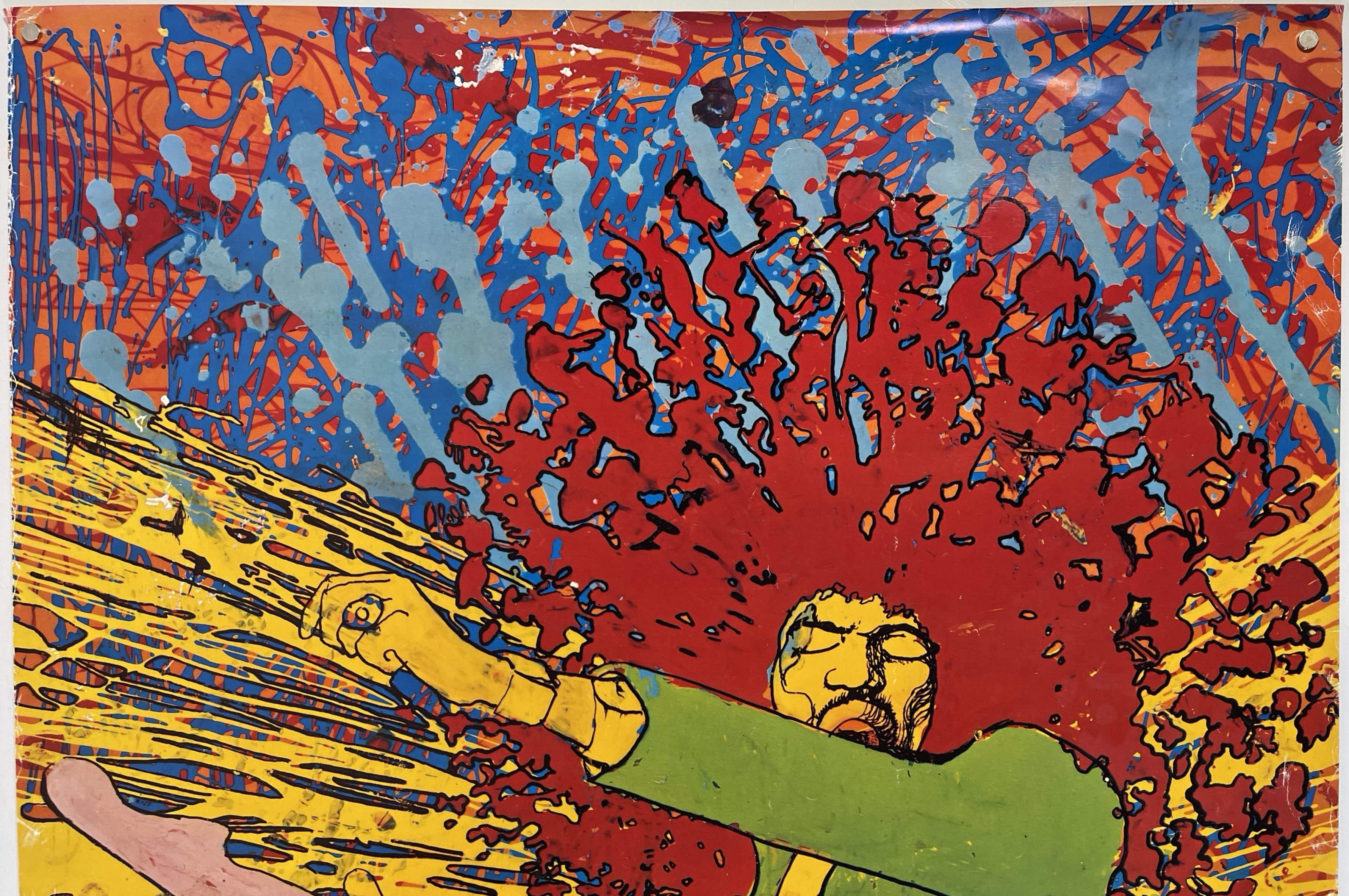 Lot 384 - MARTIN SHARP - JIMI HENDRIX EXPLODING BIG O.