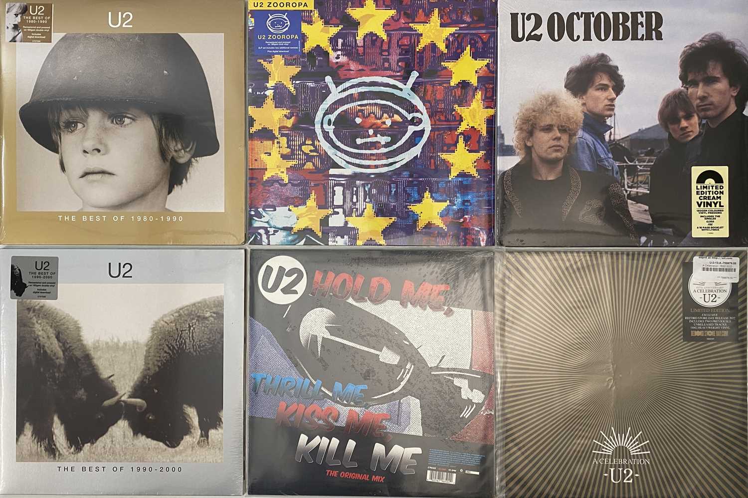 Lot 421 - U2 MODERN RELEASES AND REISSUES LP AND 12"