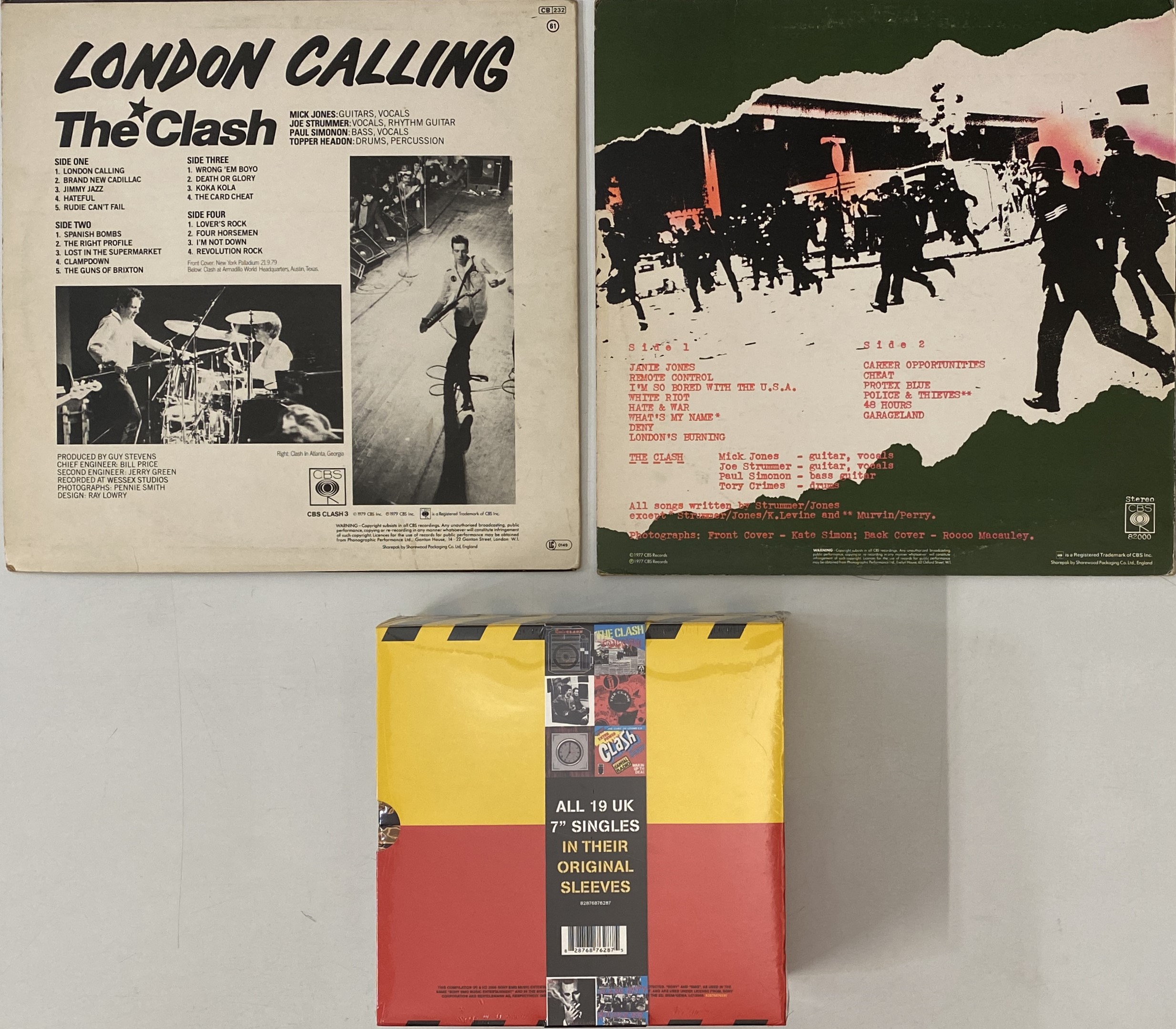 Lot 481 - THE CLASH - THE SINGLES 7" BOX SET/ LPs PACK