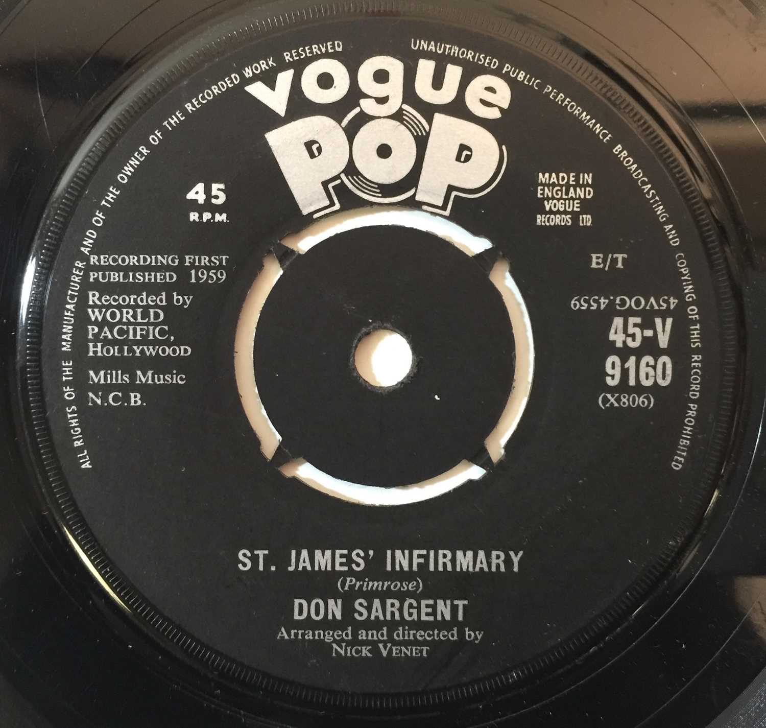 Lot 254 - DON SARGENT - GYPSY BOOTS 7" (UK VOGUE POP