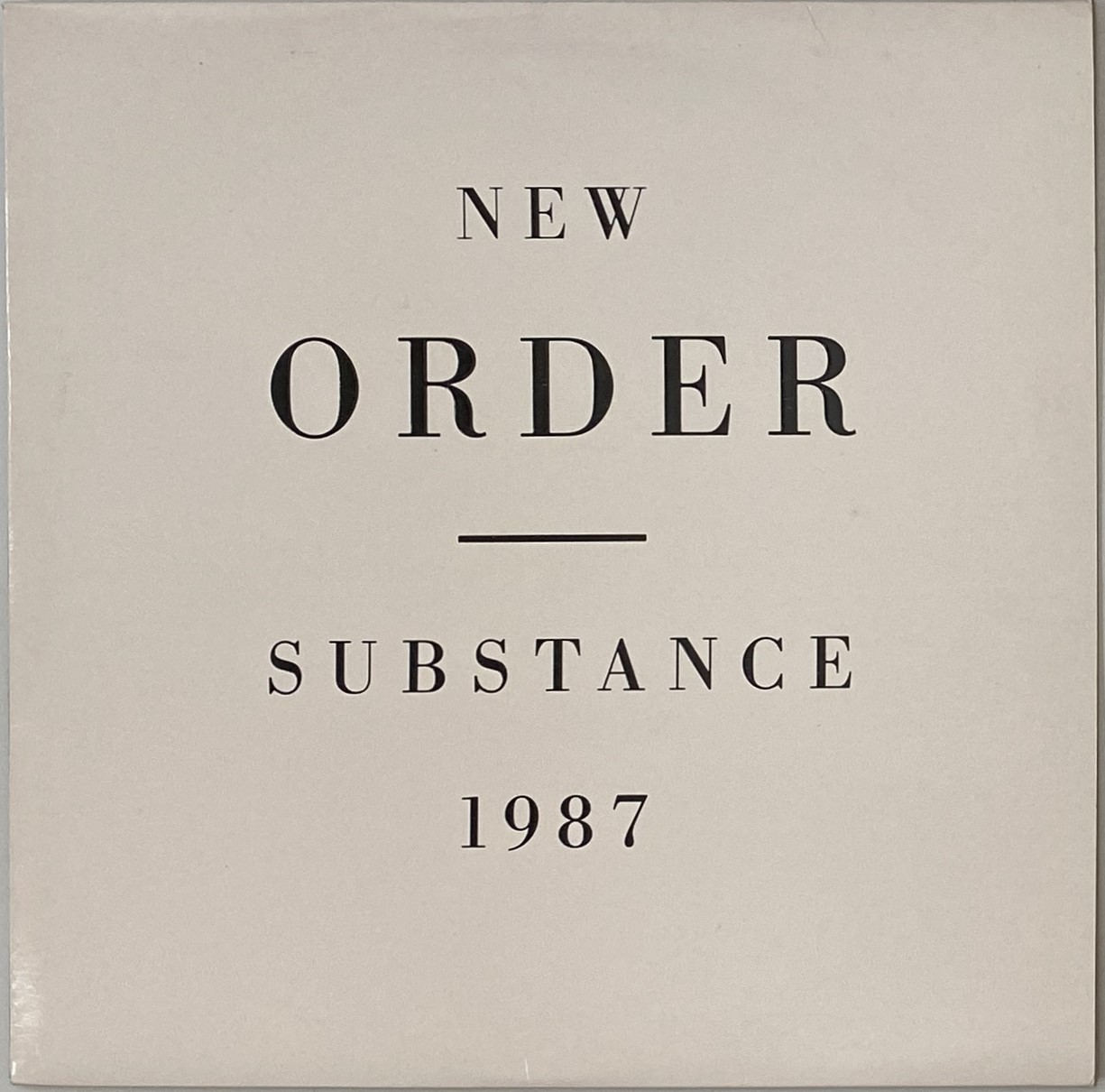 Lot 24 - NEW ORDER - SUBSTANCE 1987 LP (WHITE LABEL